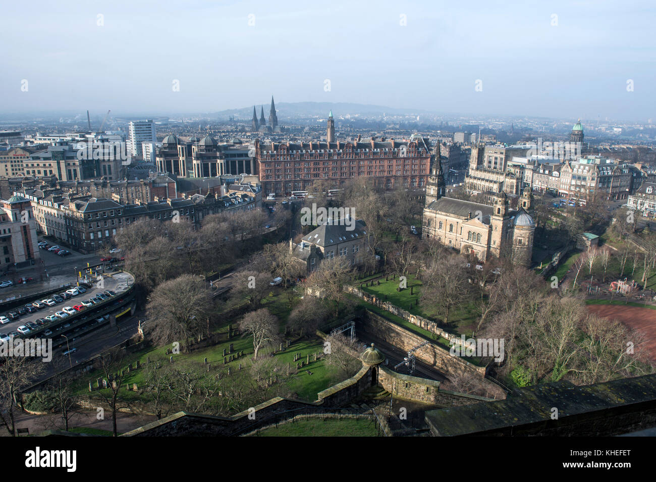 UNITED KINGDOM, SCOTLAND, EDINBURGH, CITYSCAPE FROM THE CASTLE Stock ...