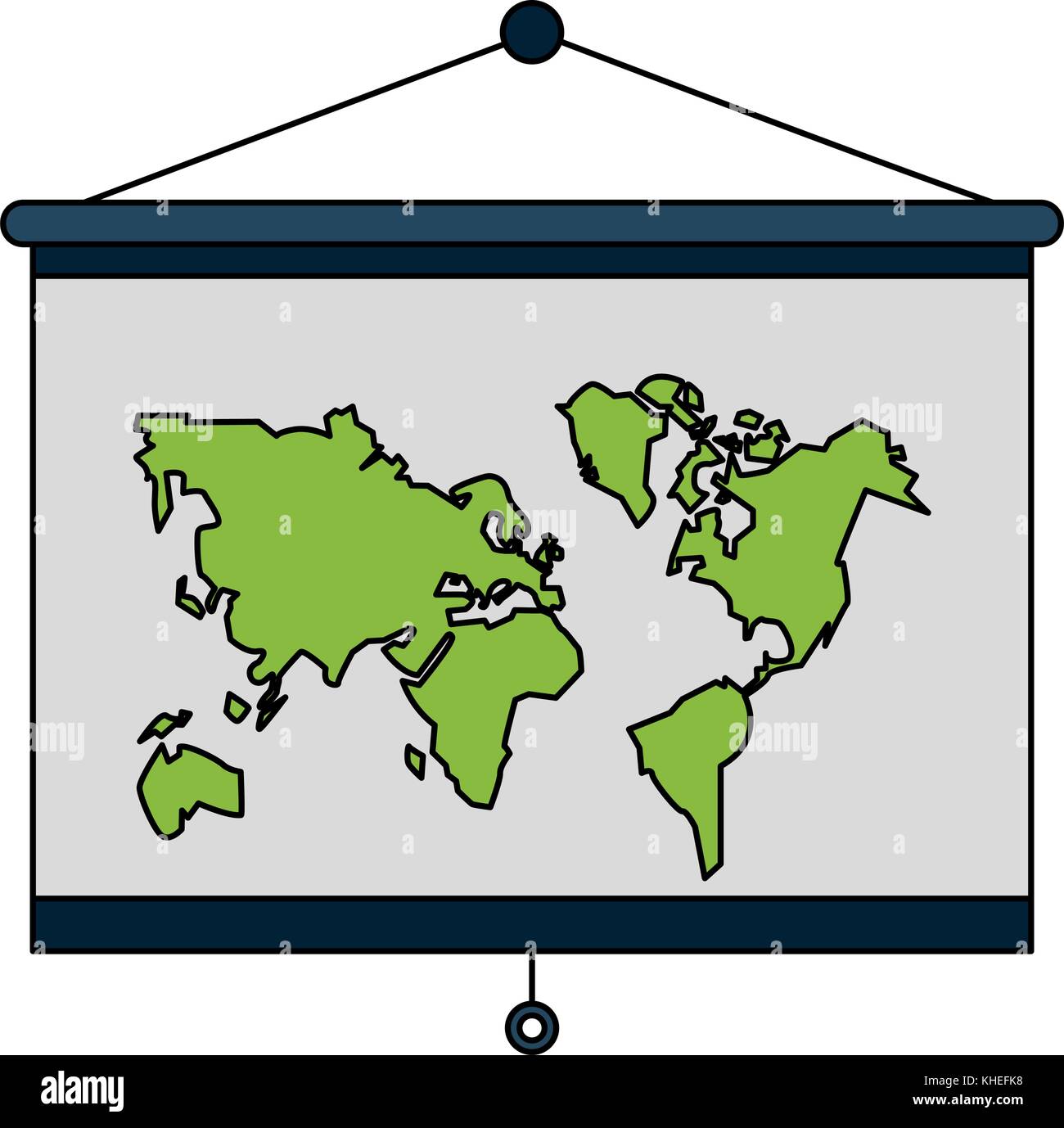 hanging world map Stock Vector Image & Art - Alamy