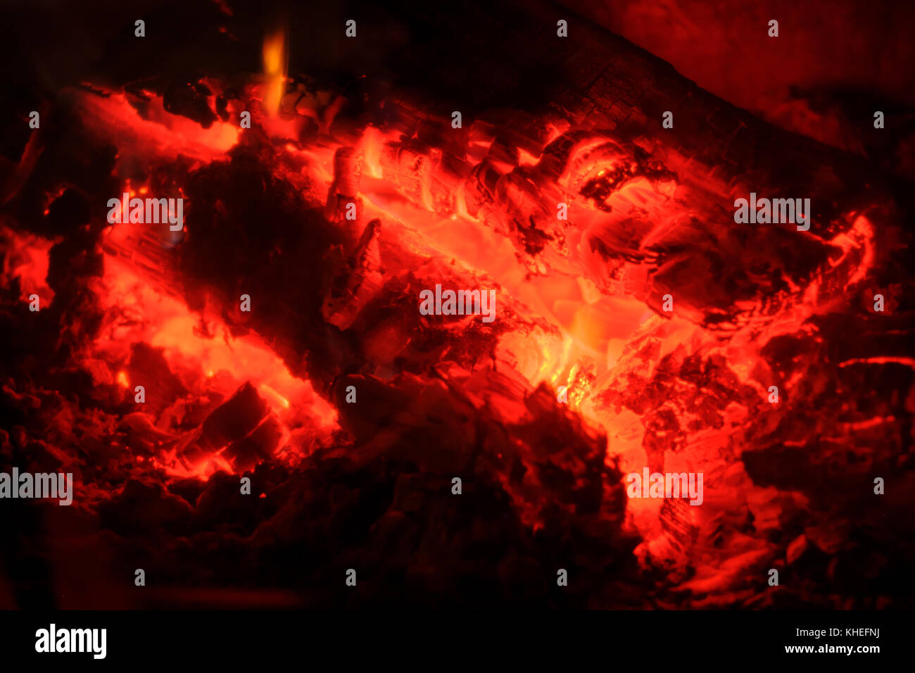 Fire burns in the fireplace Stock Photo - Alamy
