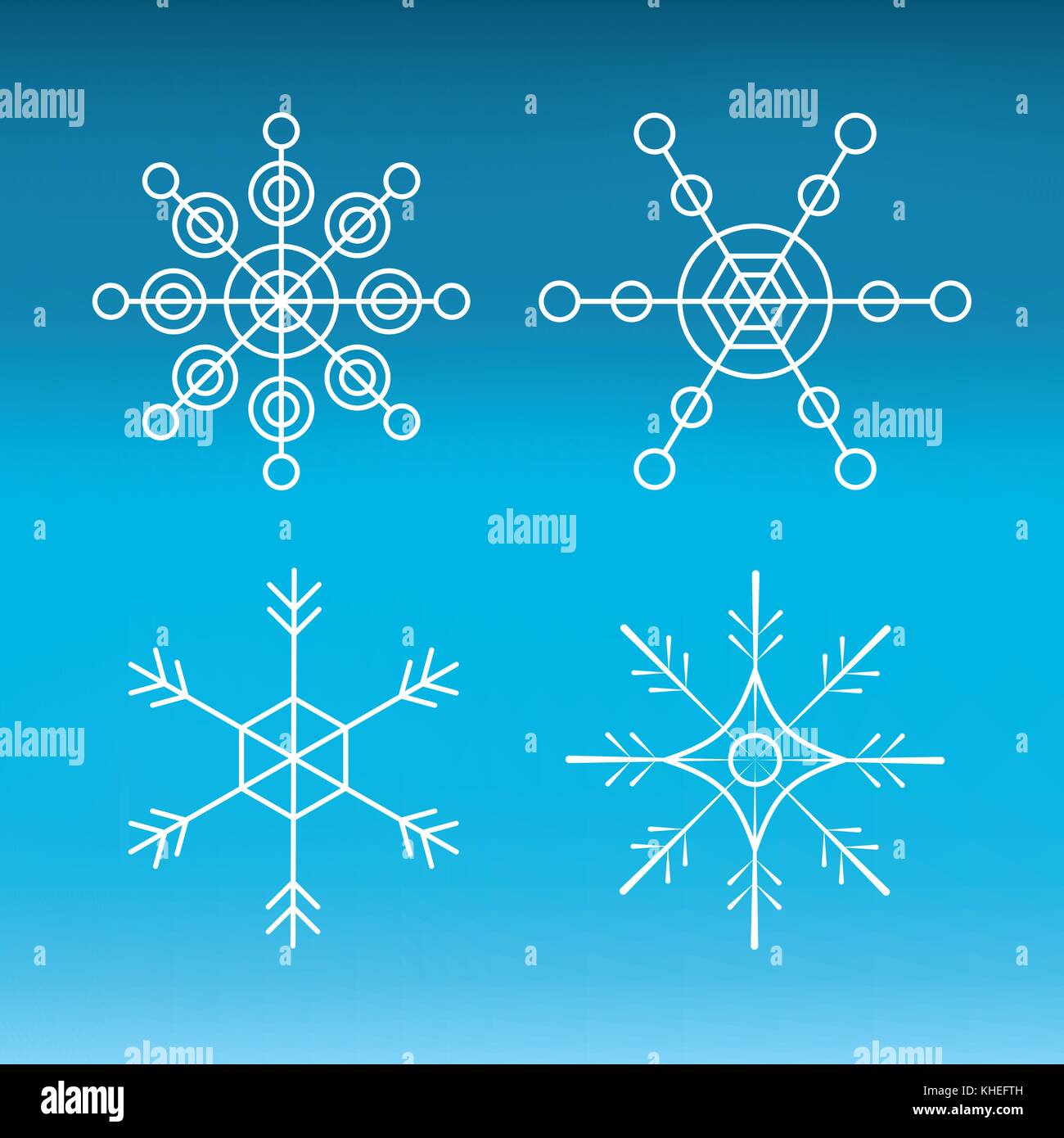 snowflakes icon set Stock Vector Image & Art - Alamy