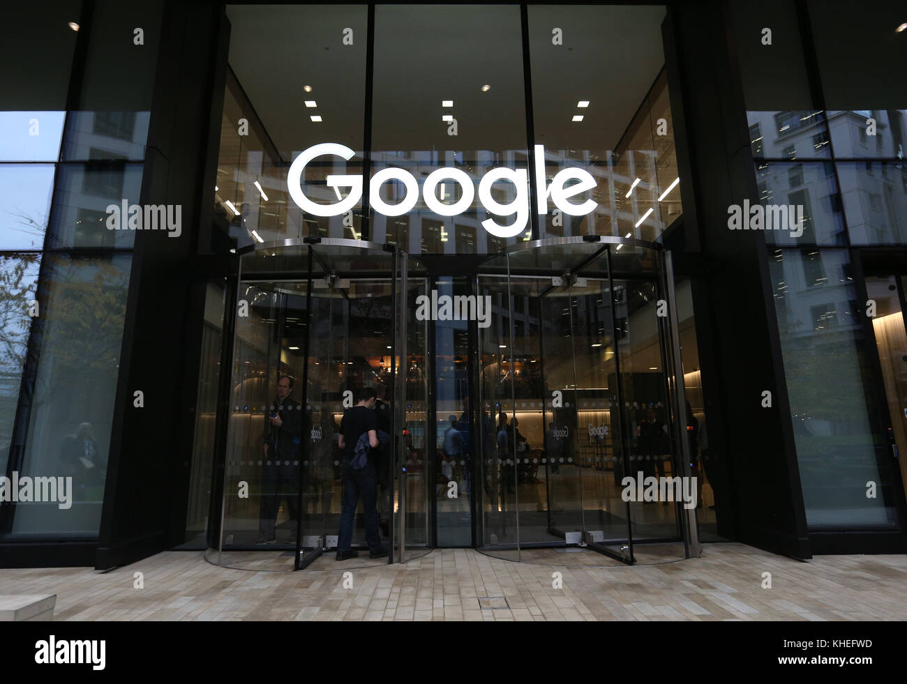 A general view of the Google offices in Six Pancras Square, London ...