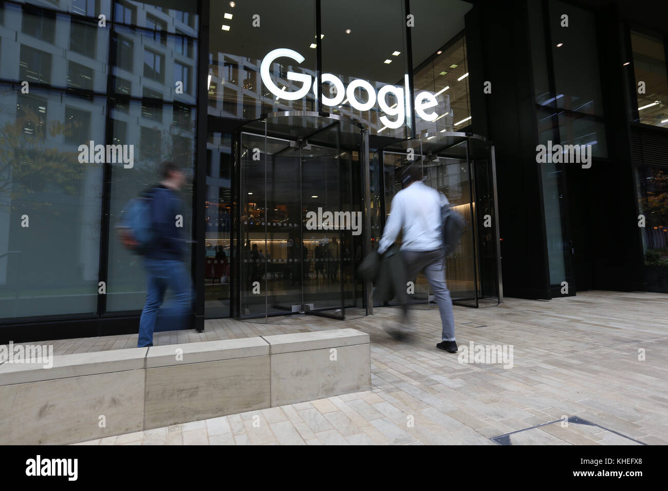 A general view of the Google offices in Six Pancras Square, London ...