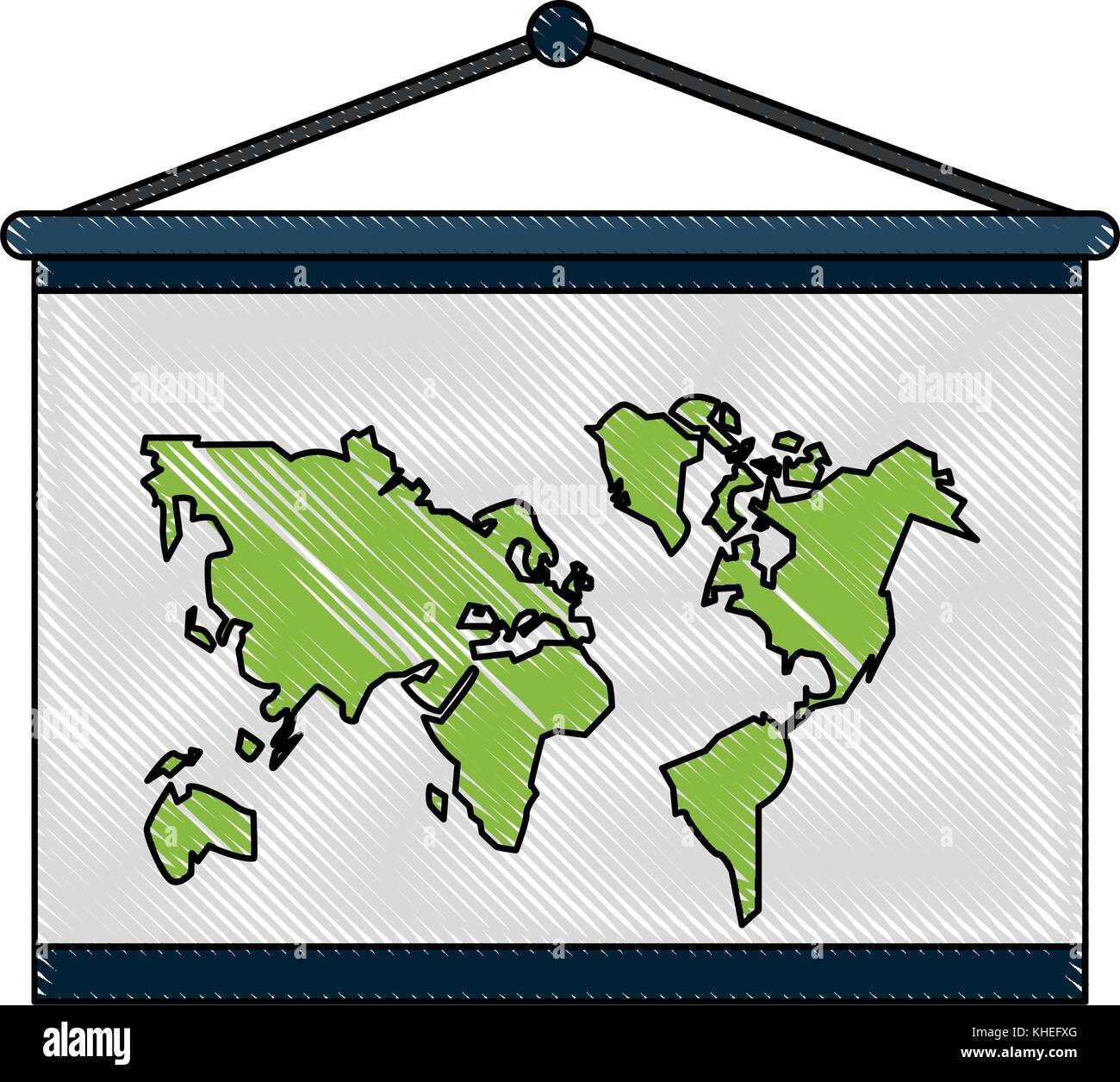 hanging world map Stock Vector Image & Art - Alamy