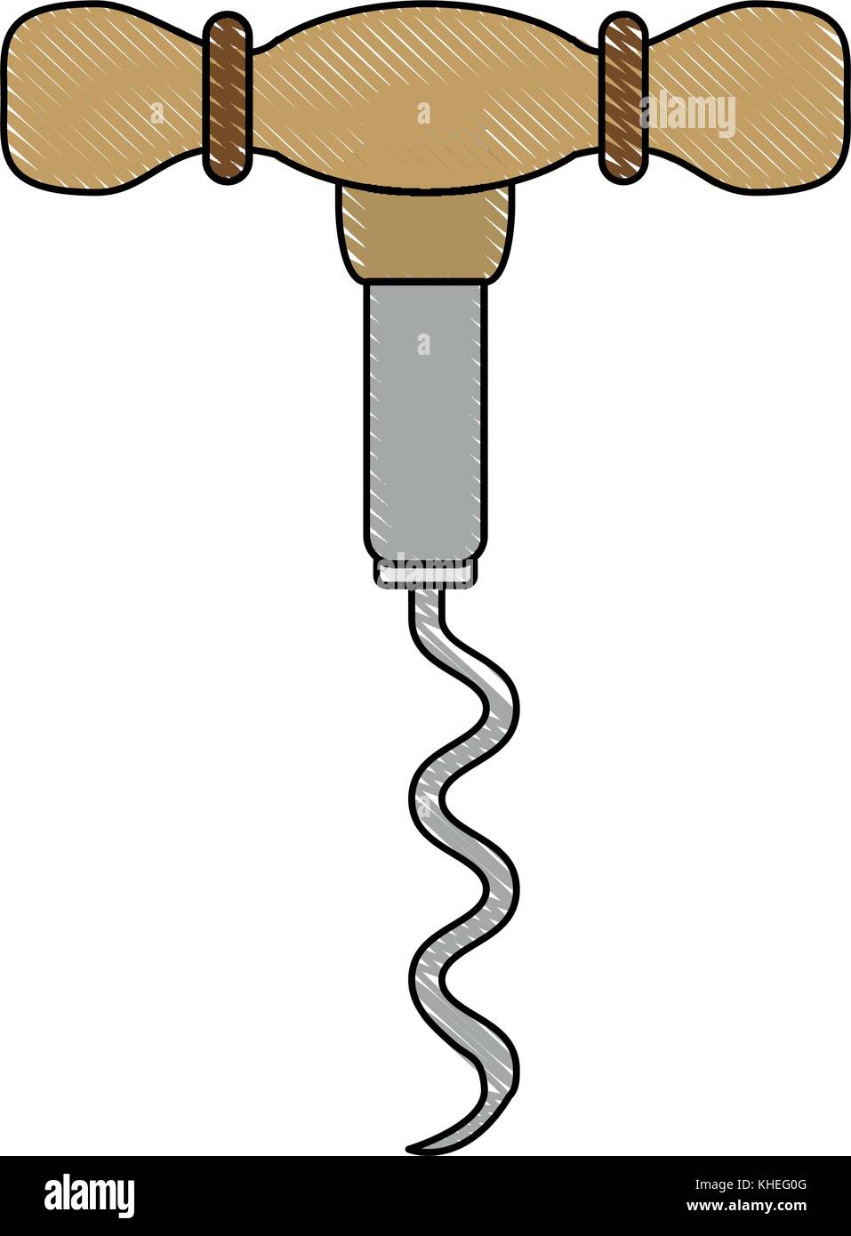 Corkscrew for wine bottles Stock Vector Image & Art - Alamy