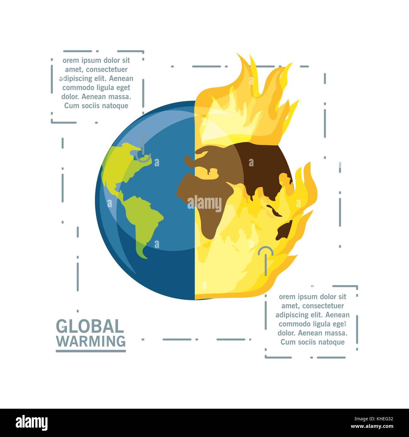 Global warming infographic Cut Out Stock Images & Pictures - Alamy