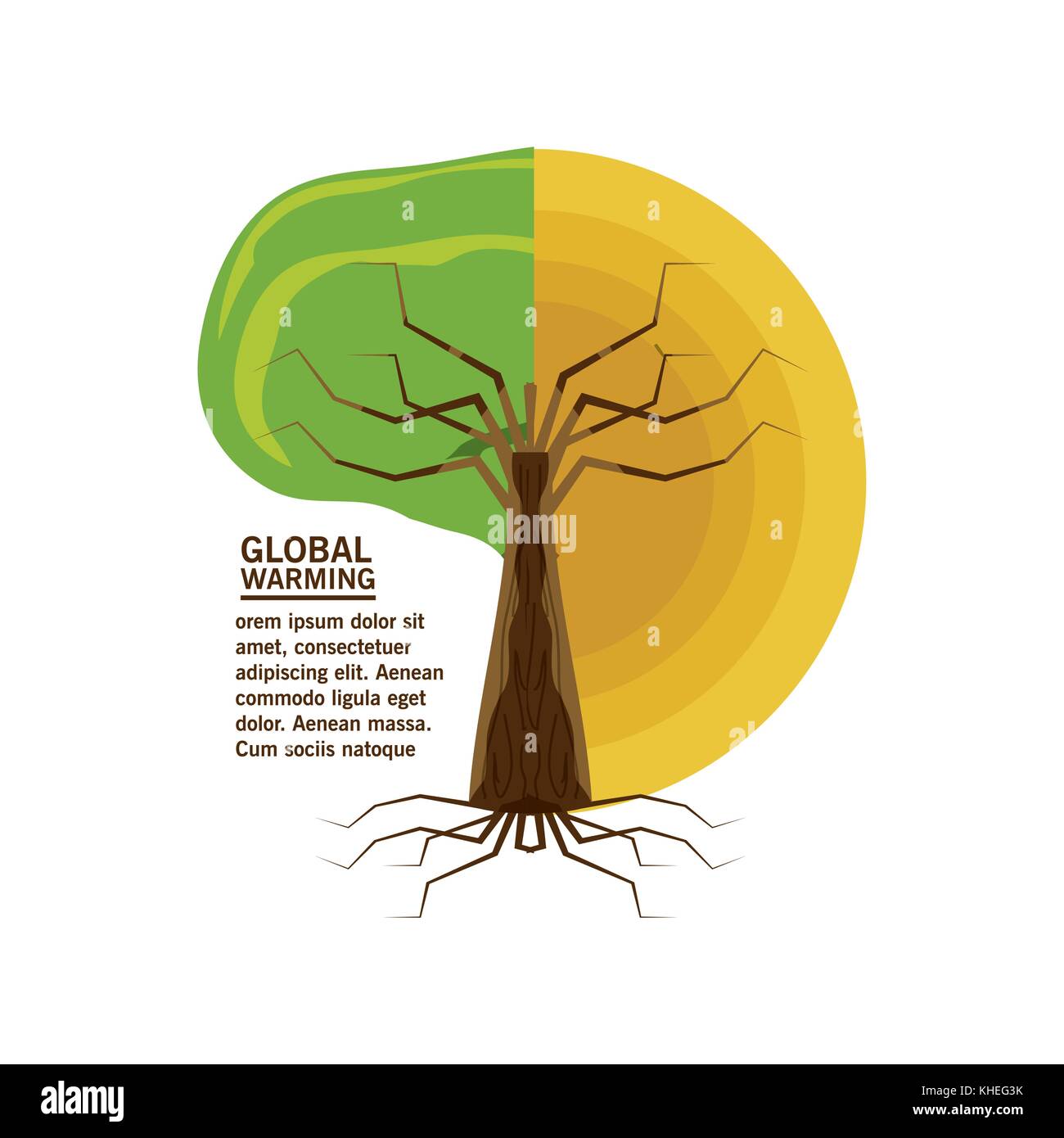 Concept global warming dry Stock Vector Images - Alamy