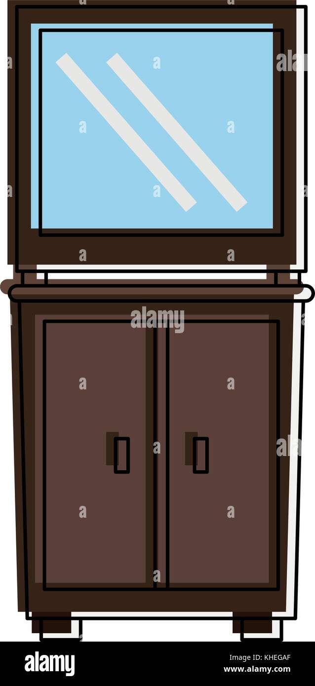 Desk with mirror Stock Vector Image & Art - Alamy