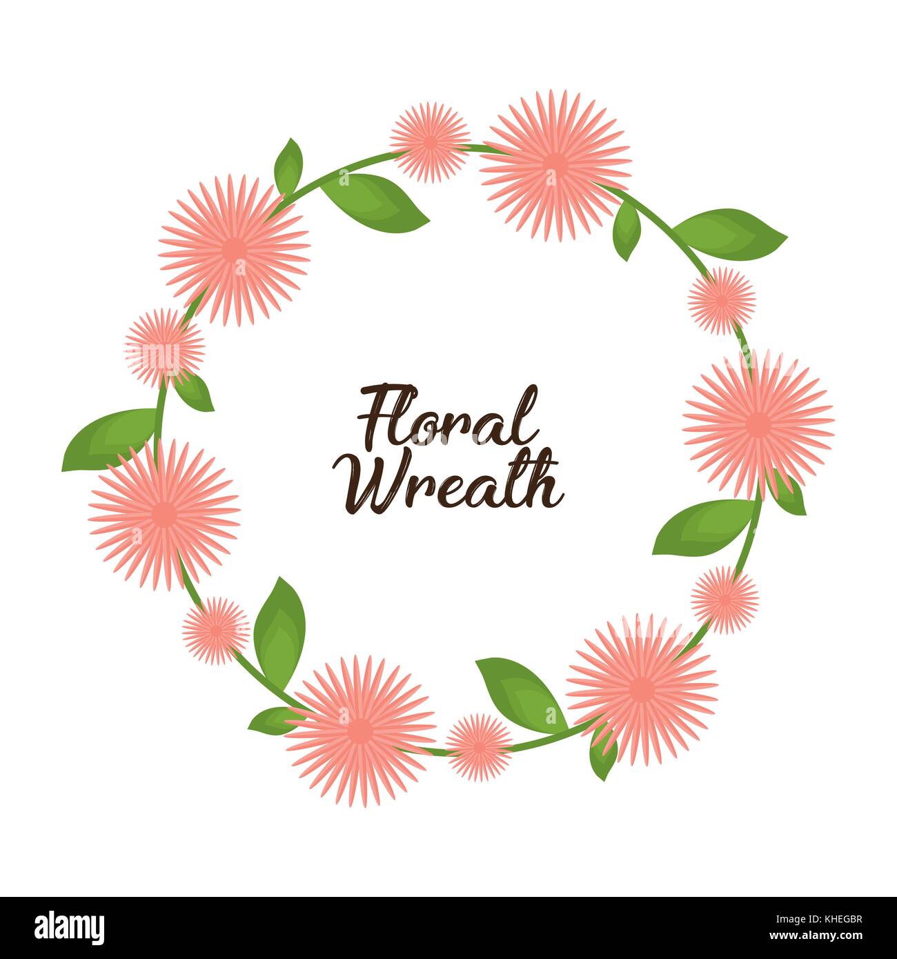 Floral wreath design Stock Vector Image & Art - Alamy