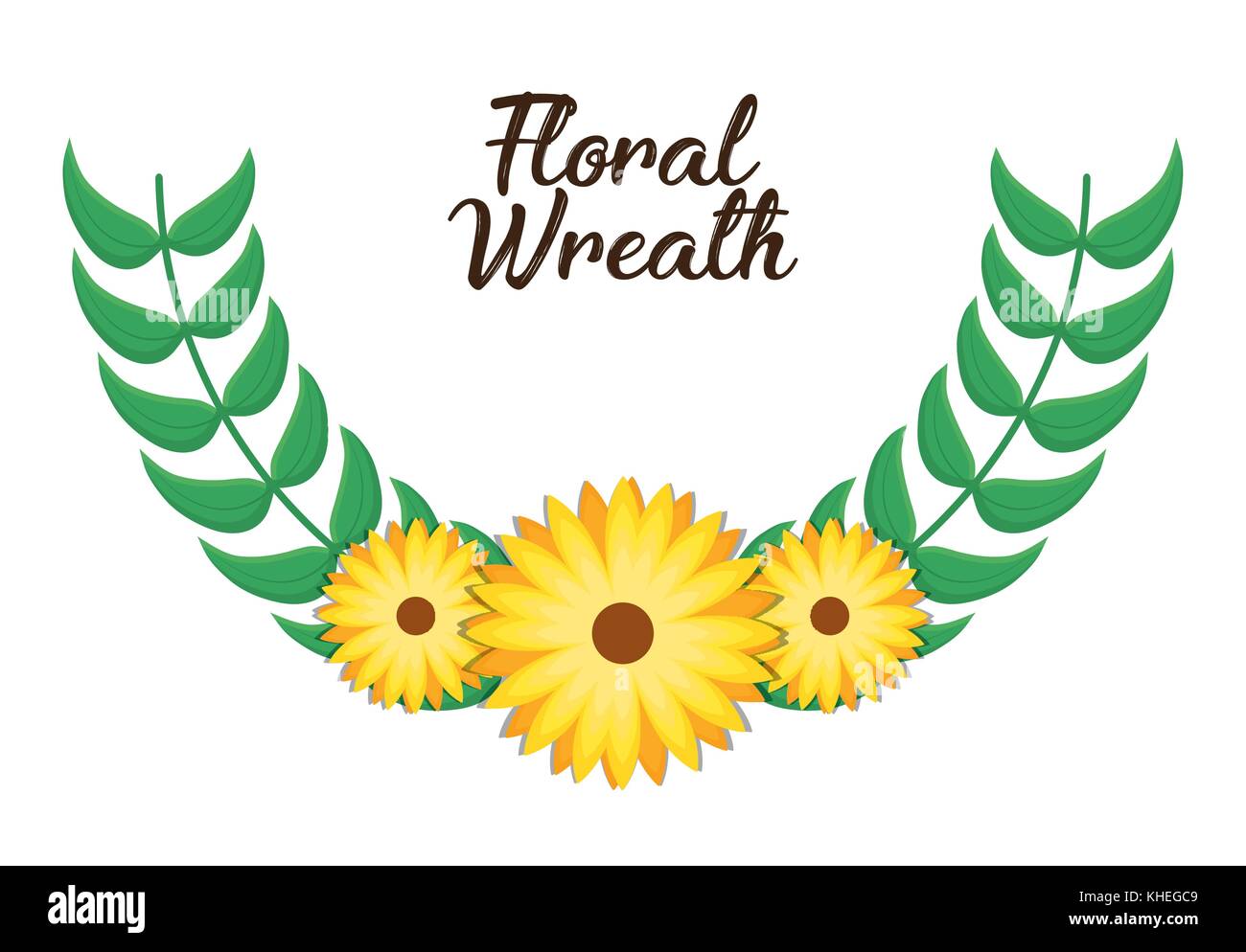 Floral wreath design Stock Vector Image & Art - Alamy
