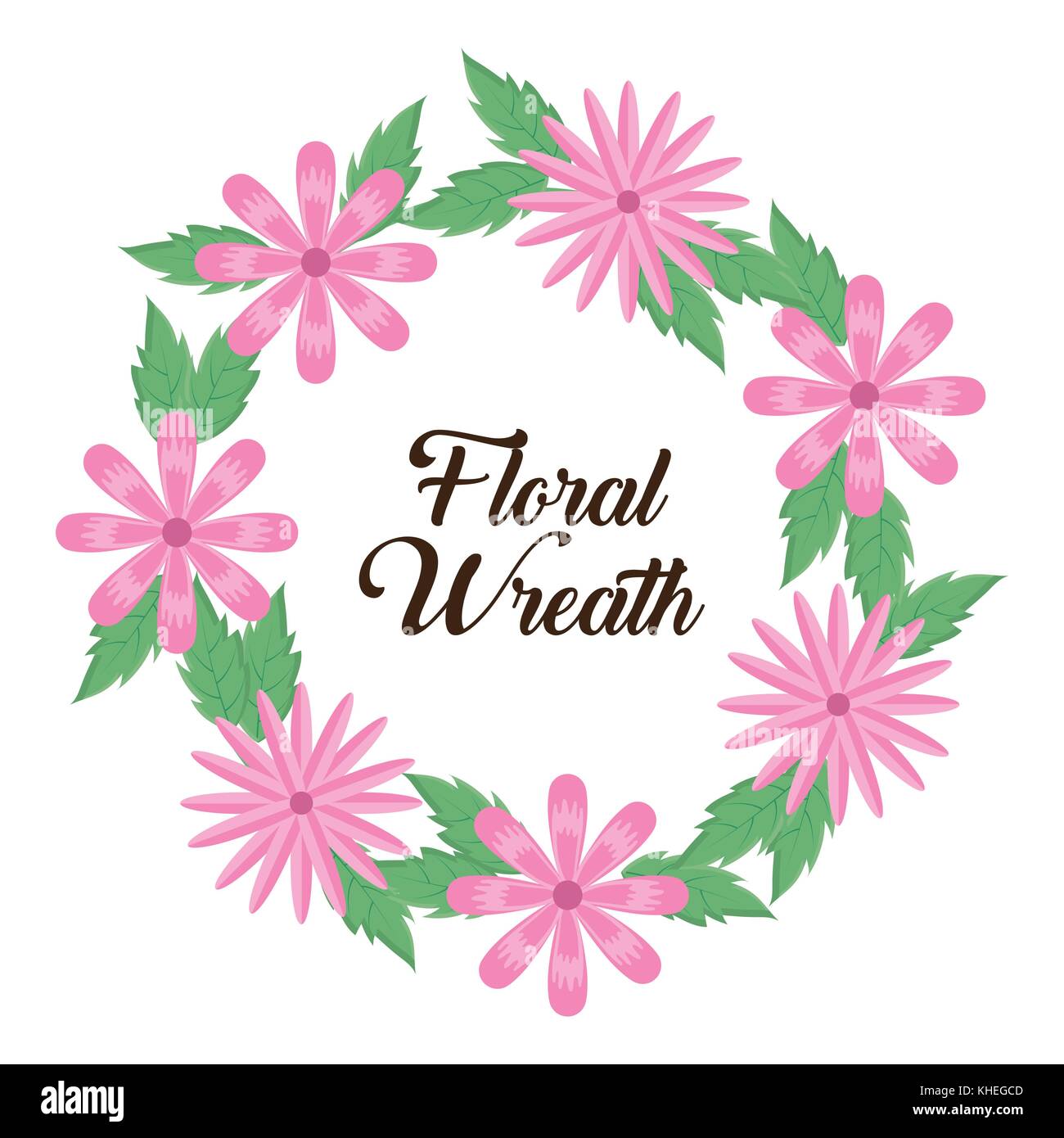 Floral wreath design Stock Vector Image & Art - Alamy