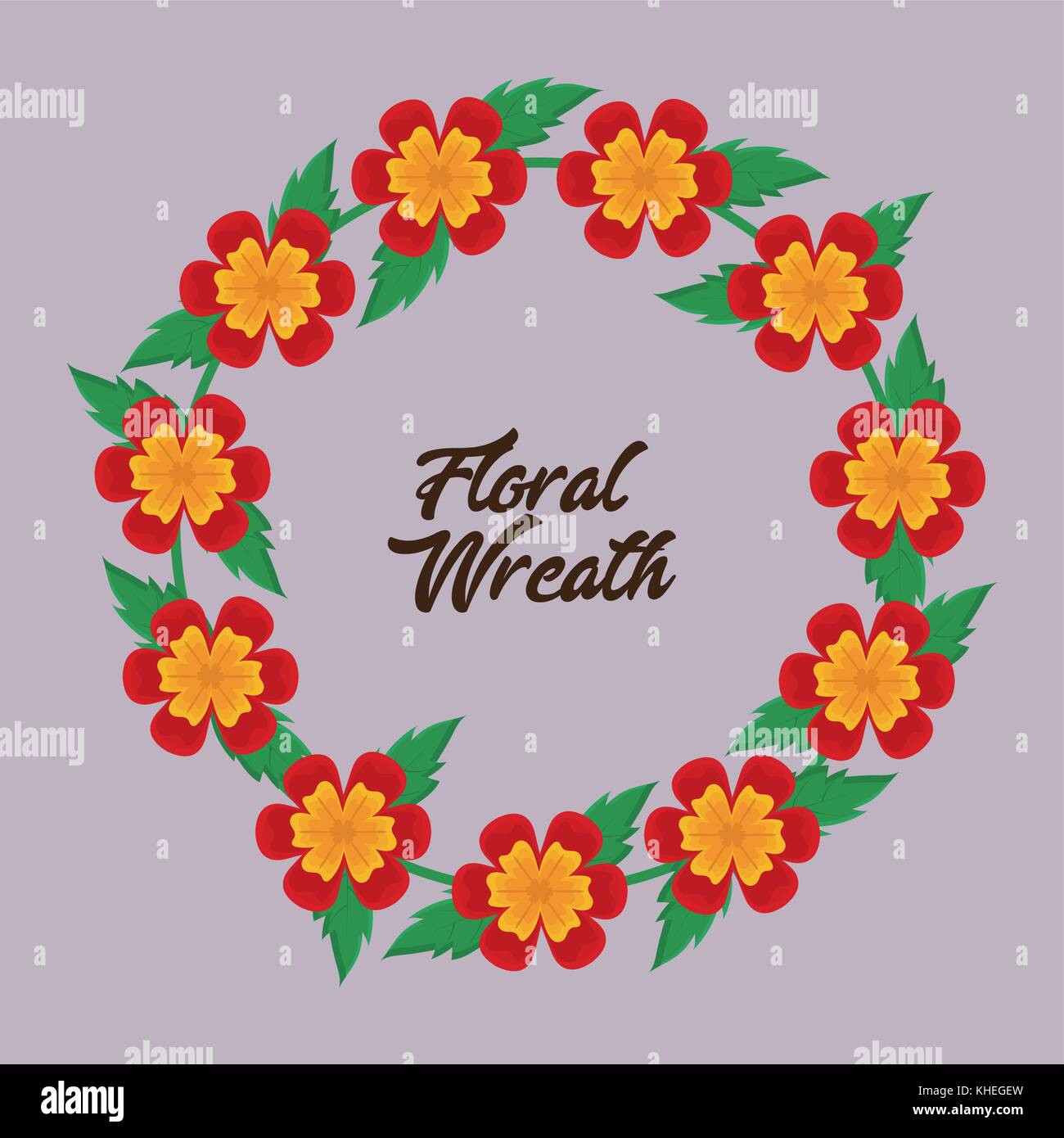 Floral wreath design Stock Vector Image & Art - Alamy