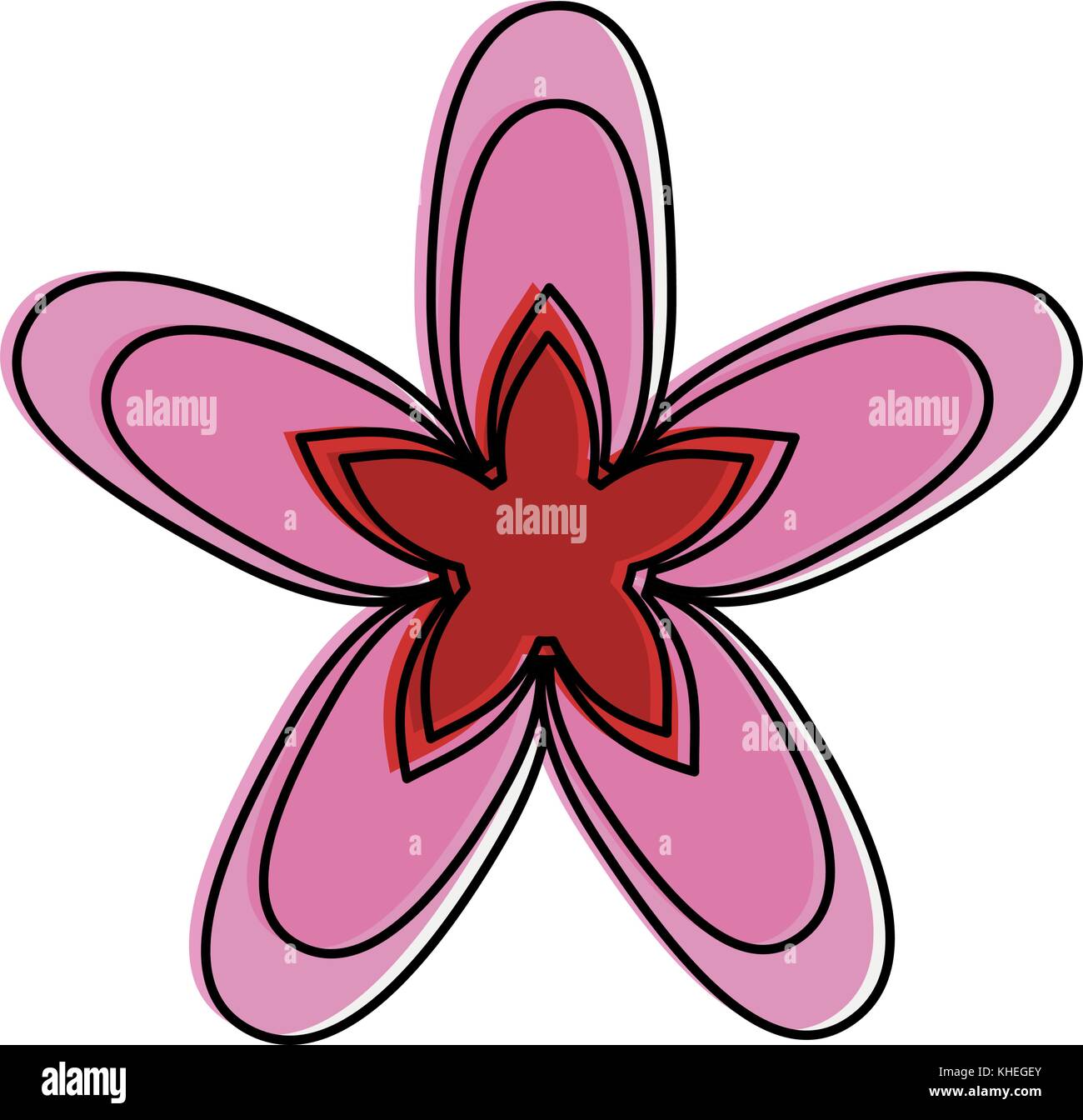 Beautiful flower symbol Stock Vector Image & Art - Alamy