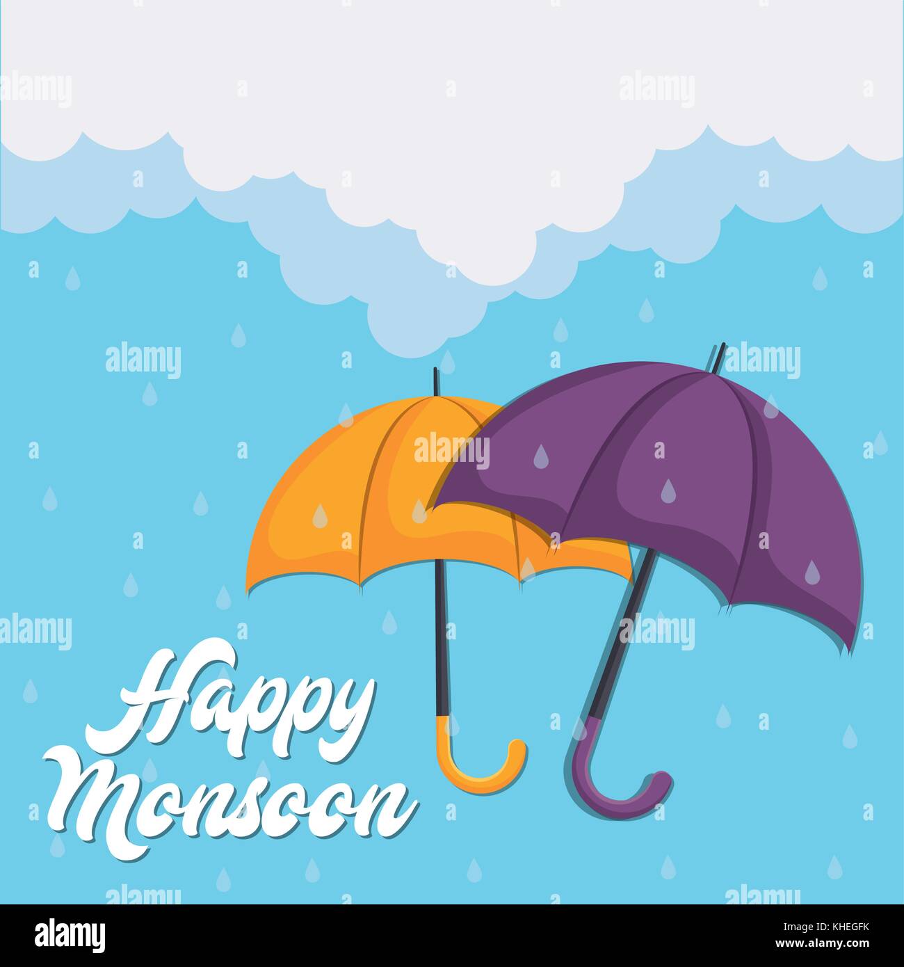 happy monsoon design Stock Vector Image & Art - Alamy
