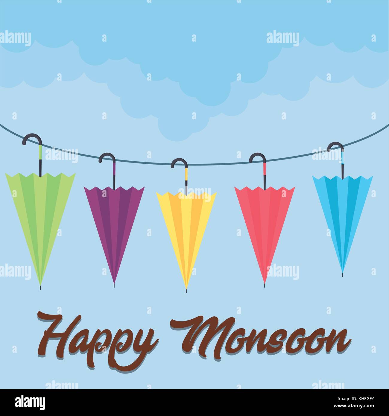 happy monsoon design Stock Vector Image & Art - Alamy