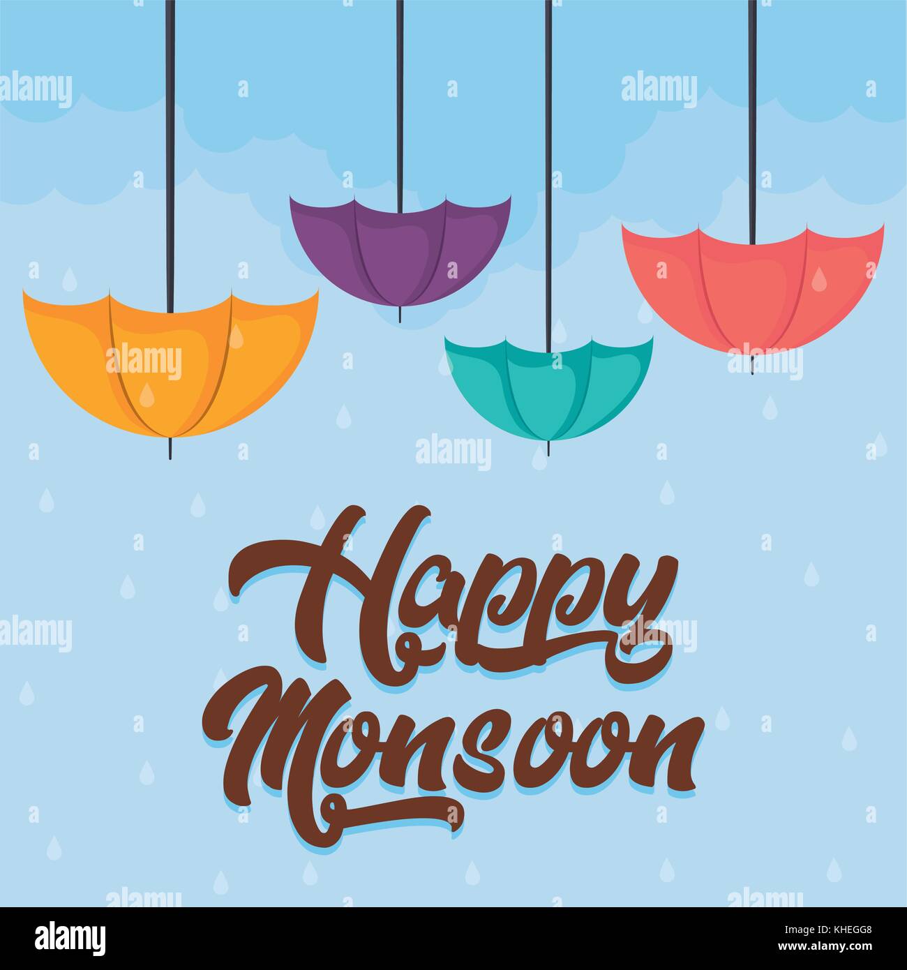 happy monsoon design Stock Vector Image & Art - Alamy