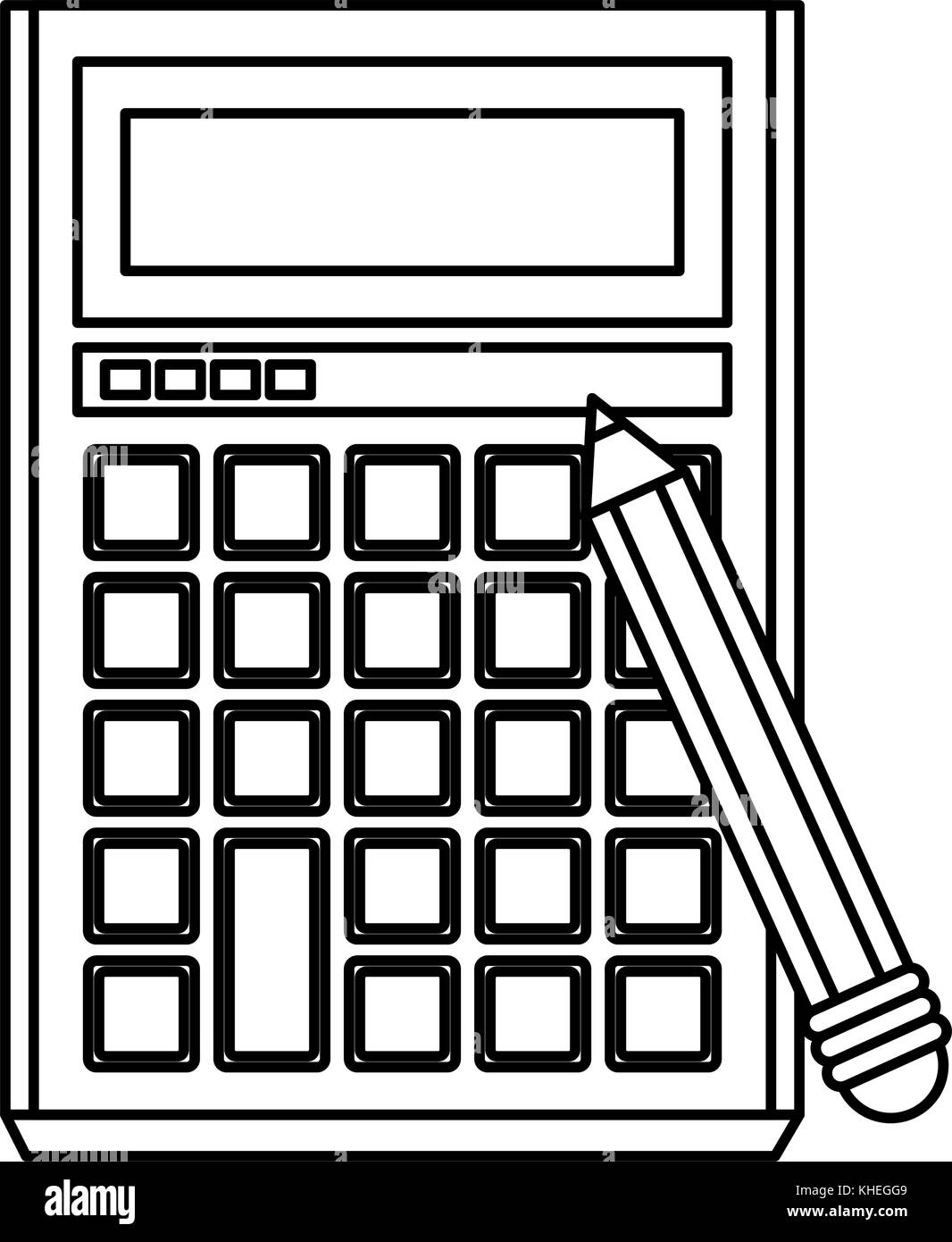 Calculator and pencil Stock Vector Image & Art - Alamy