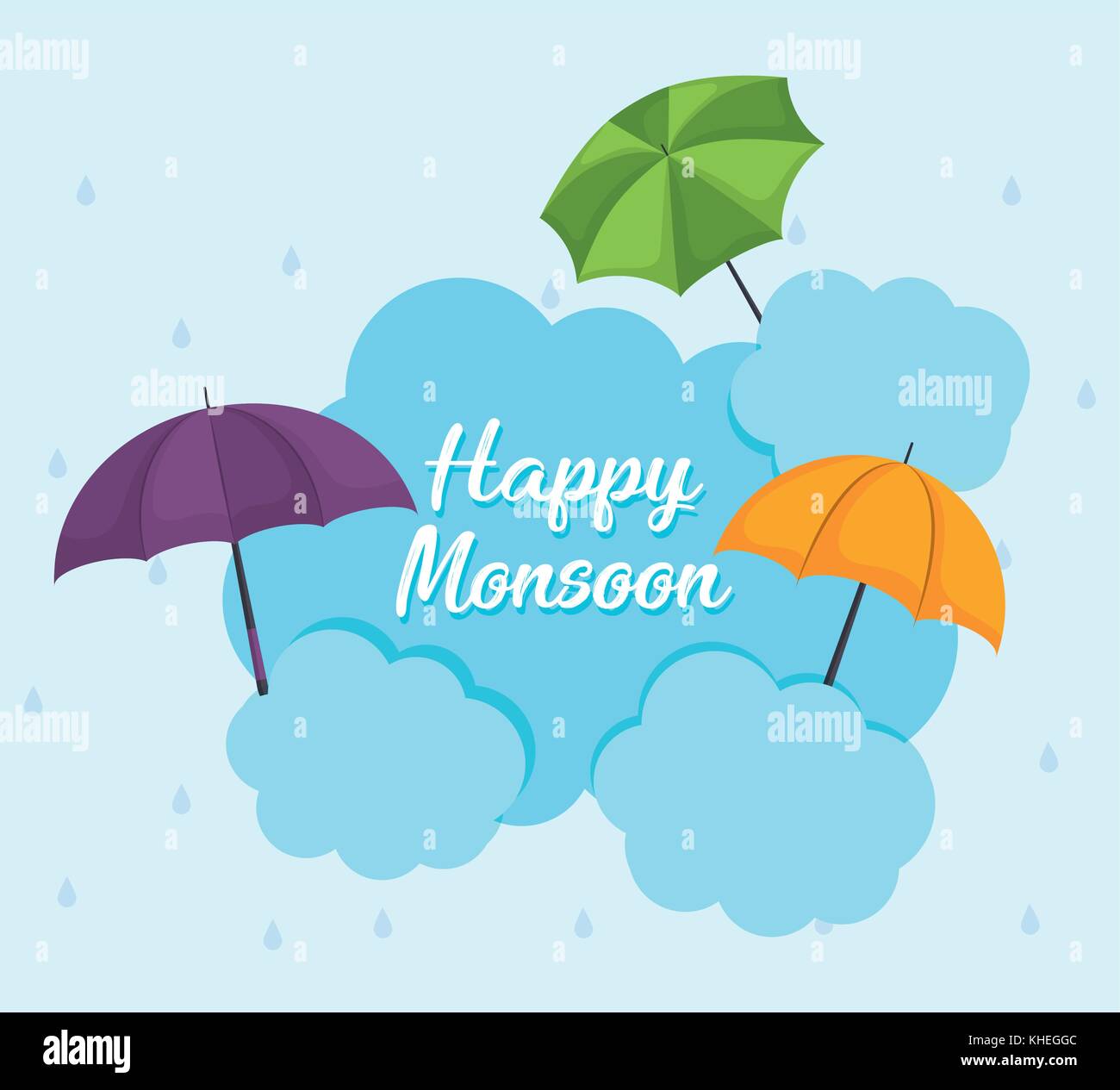 happy monsoon design Stock Vector Image & Art - Alamy