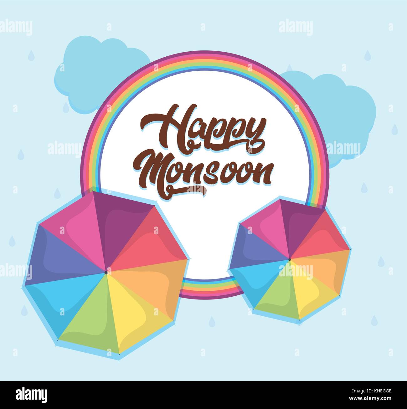 happy monsoon design Stock Vector Image & Art - Alamy