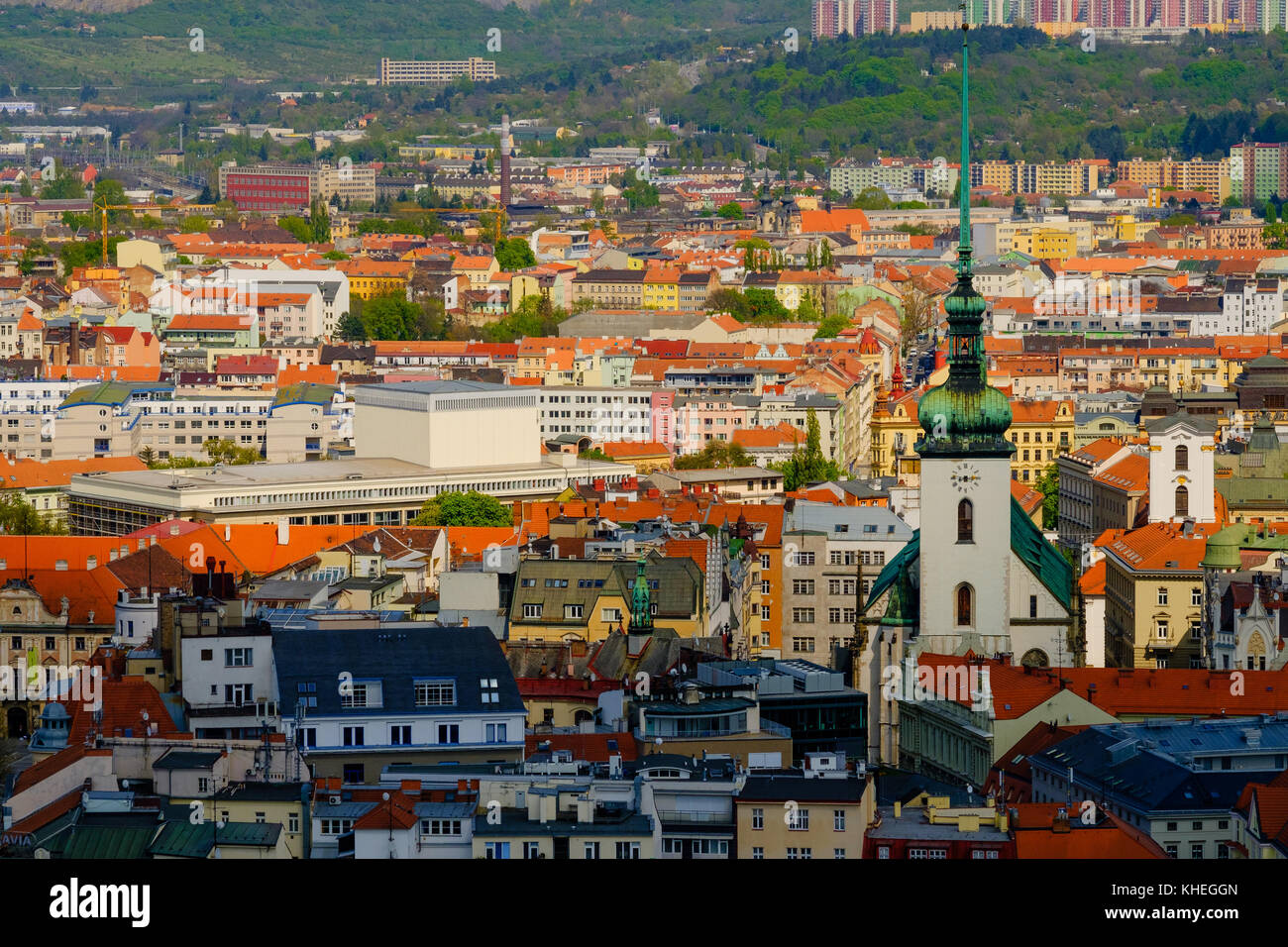 Aerial view of old city Stock Photo - Alamy