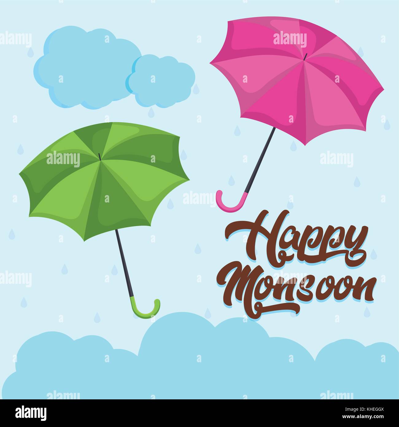 happy monsoon design Stock Vector Image & Art - Alamy