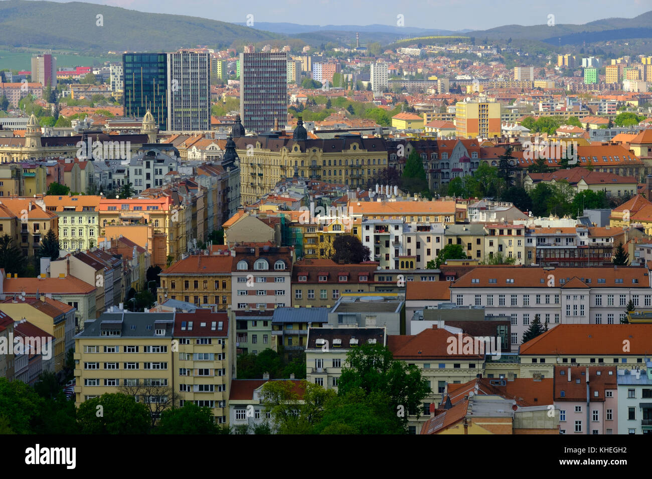 Aerial view of old city Stock Photo - Alamy