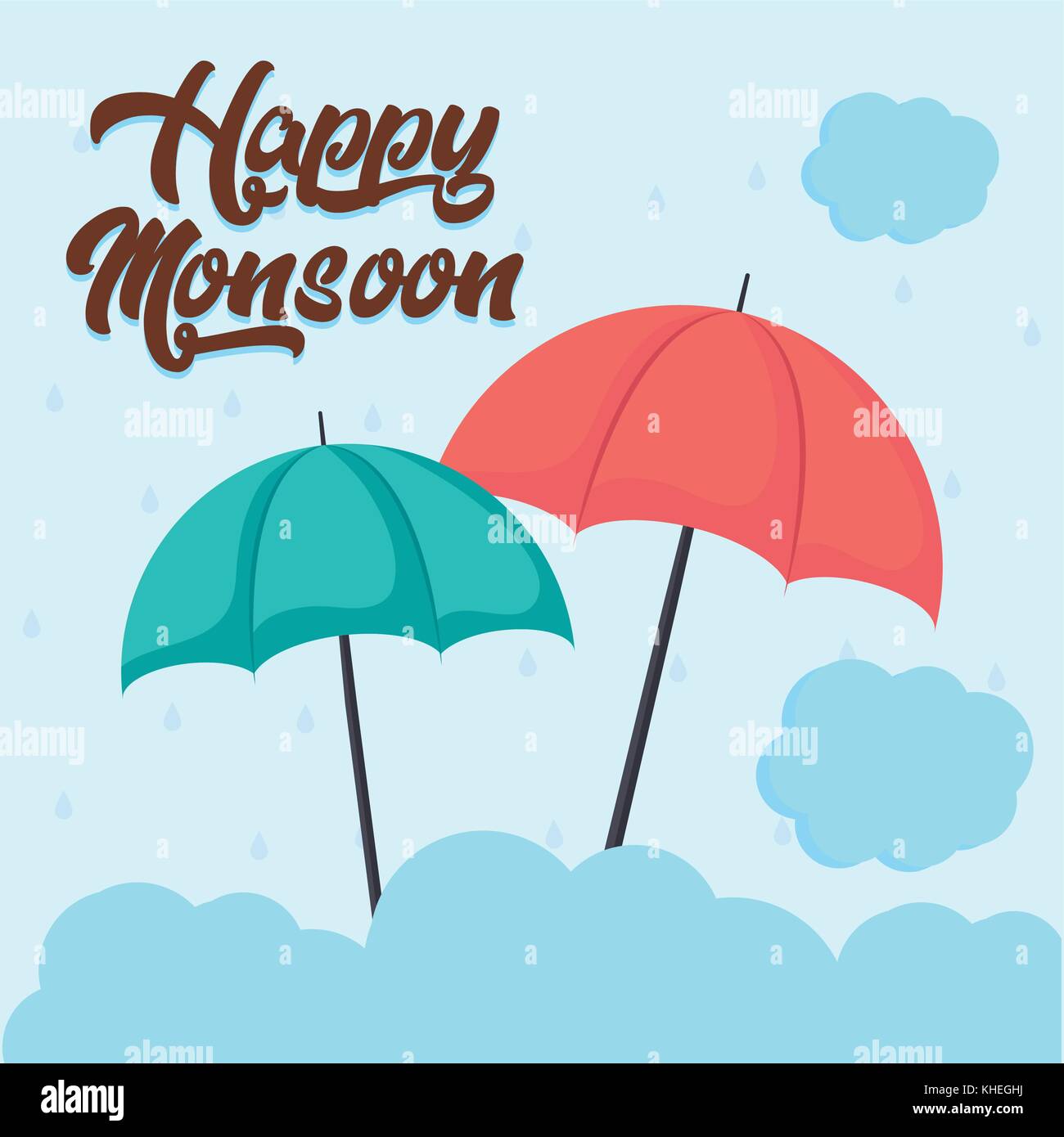 happy monsoon design Stock Vector Image & Art - Alamy