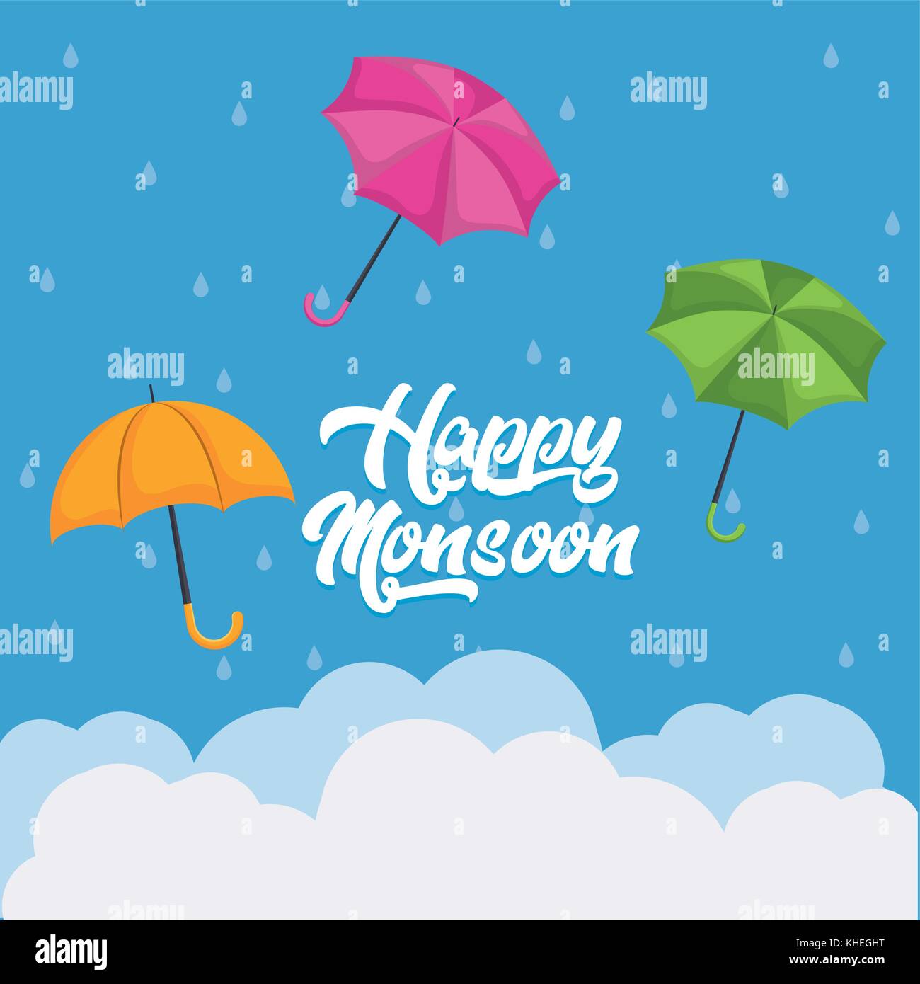 happy monsoon design Stock Vector Image & Art - Alamy