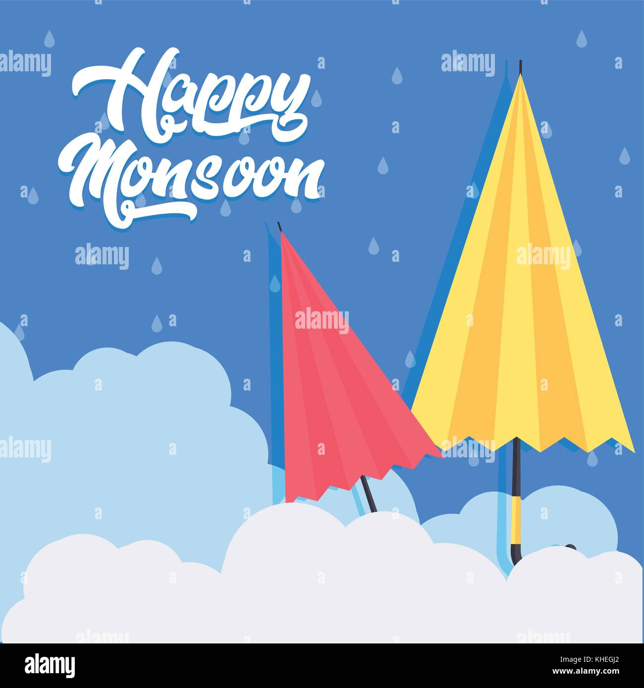 happy monsoon design Stock Vector Image & Art - Alamy