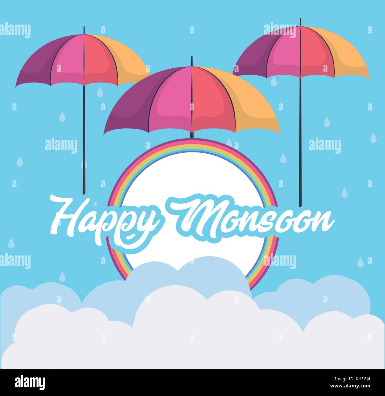 happy monsoon design Stock Vector Image & Art - Alamy