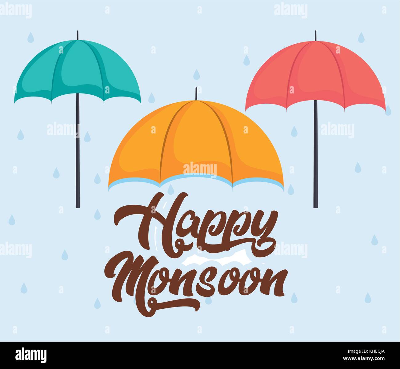happy monsoon design Stock Vector Image & Art - Alamy
