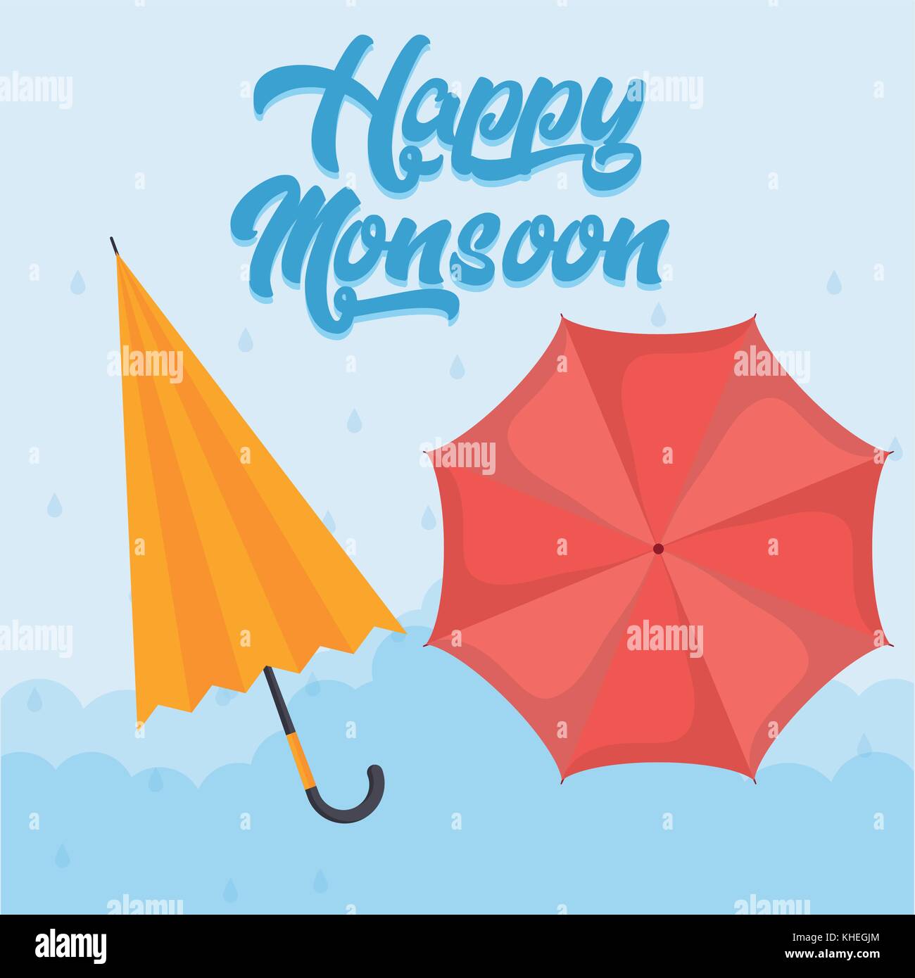 happy monsoon design Stock Vector Image & Art - Alamy