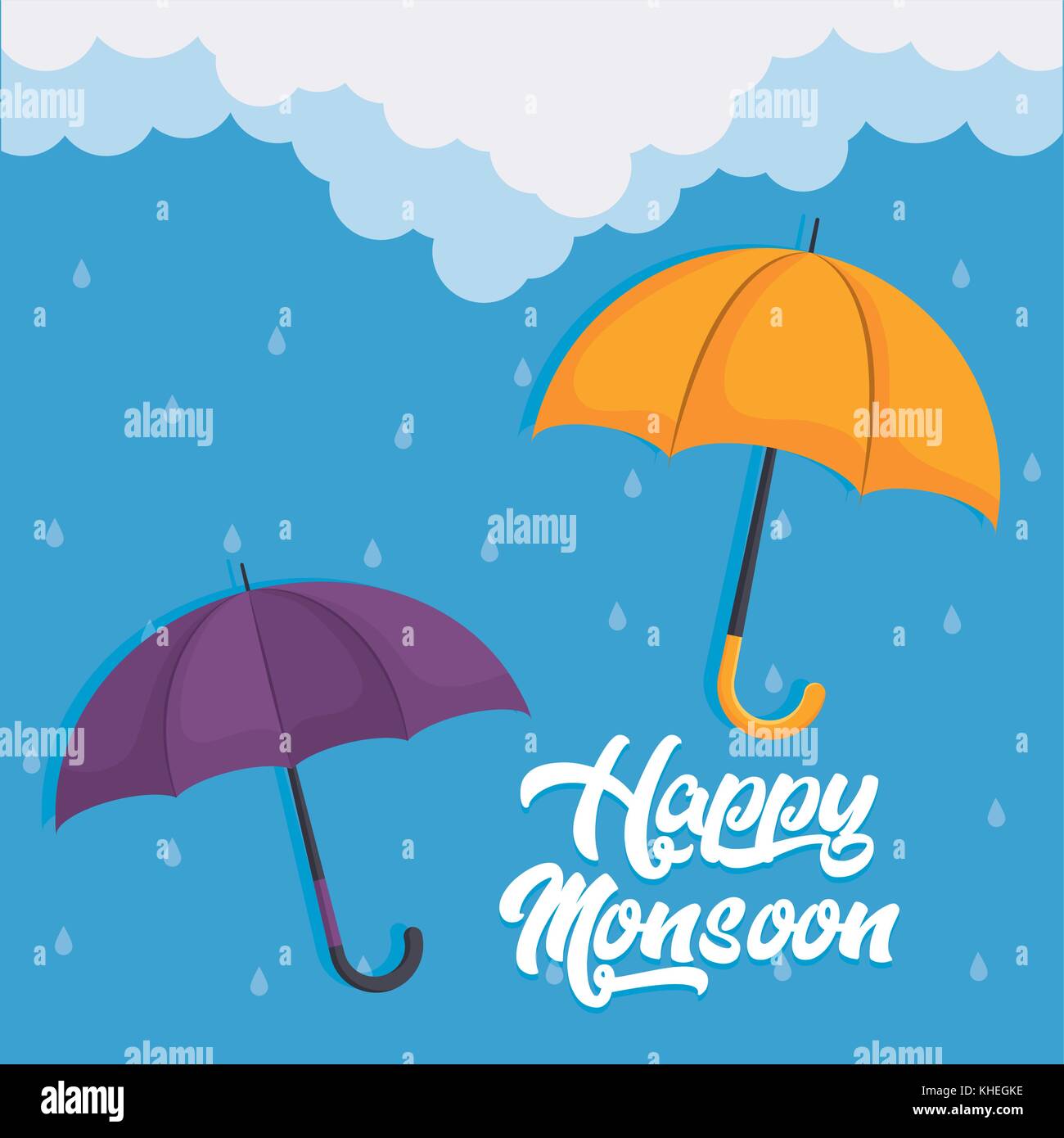 happy monsoon design Stock Vector Image & Art - Alamy