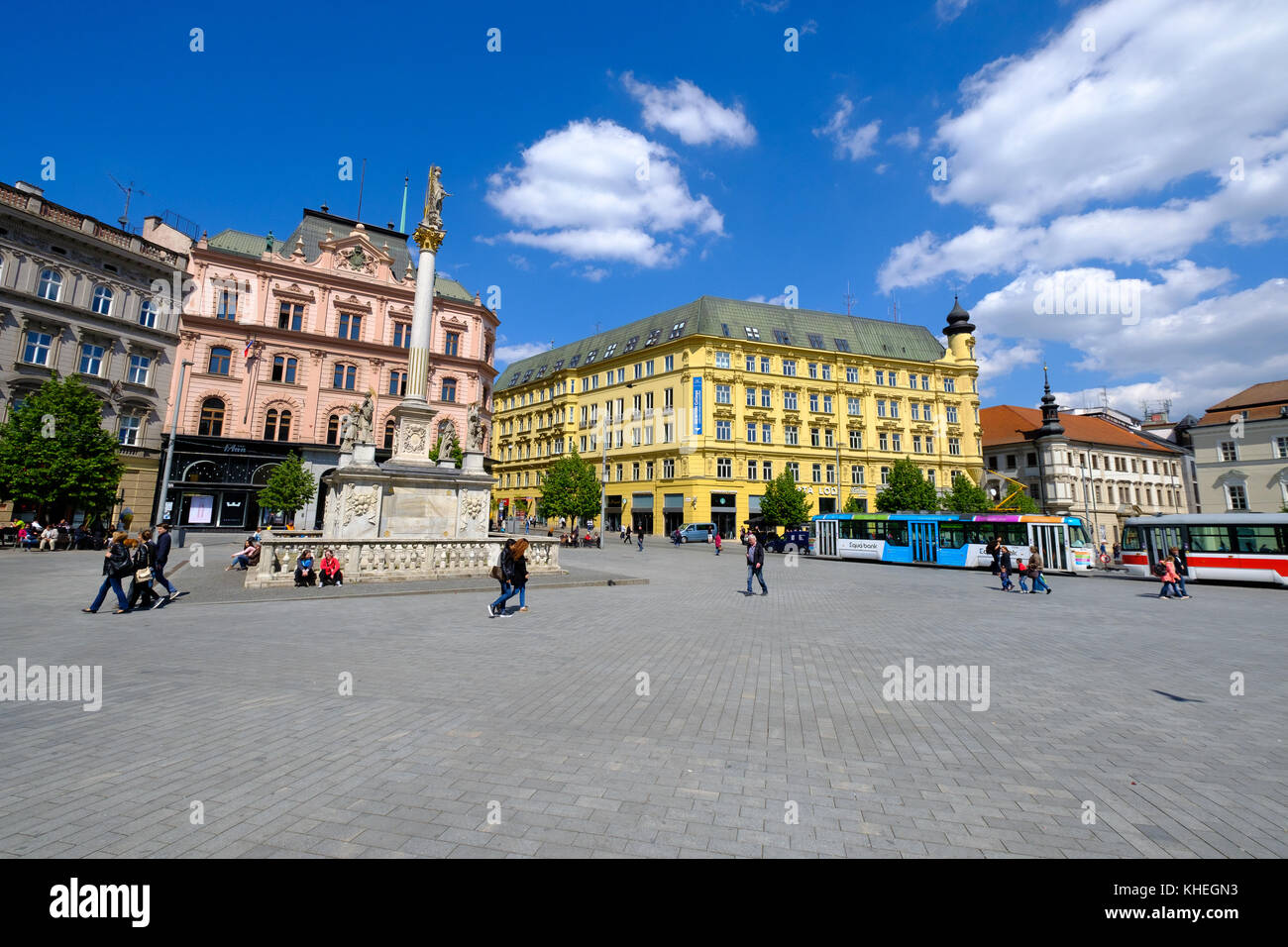 People visit Freedom Square in old city Stock Photo - Alamy