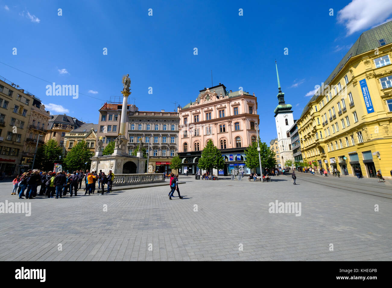 People visit Freedom Square in old city Stock Photo - Alamy