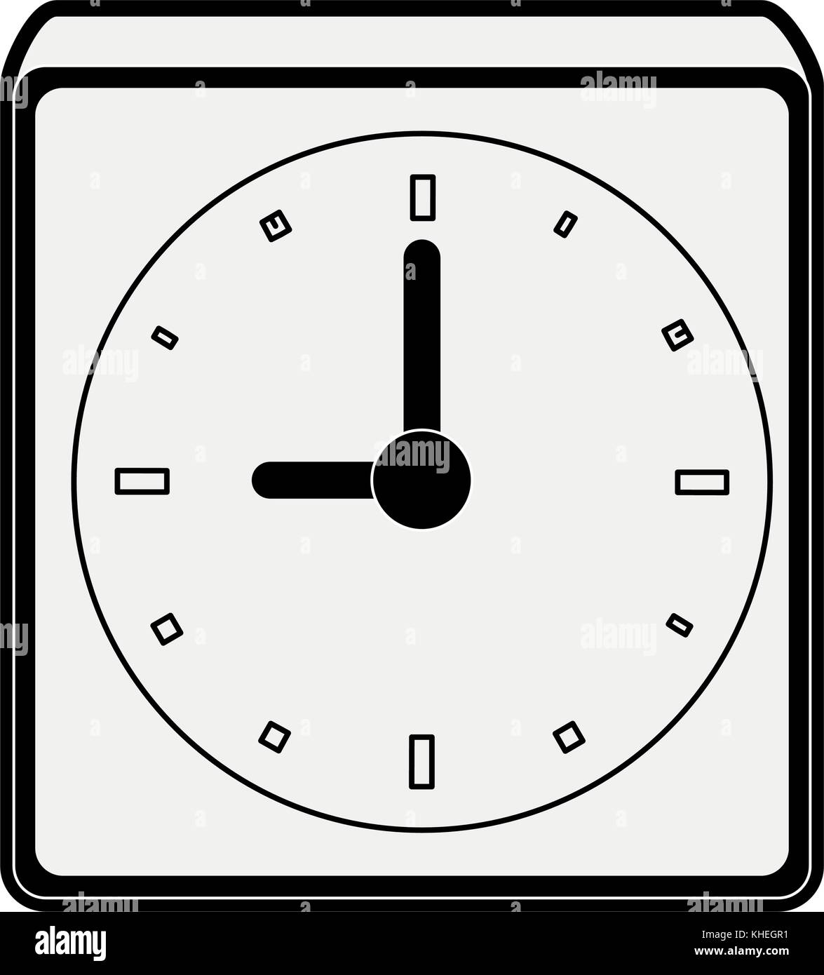 Wall clock round frame Stock Vector Images - Alamy