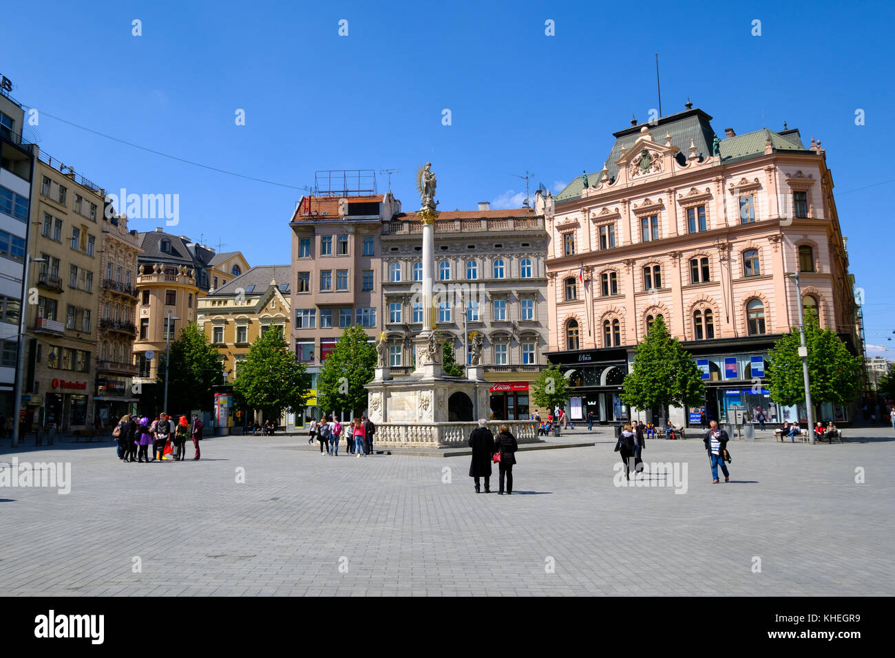 People visit Freedom Square in old city Stock Photo - Alamy