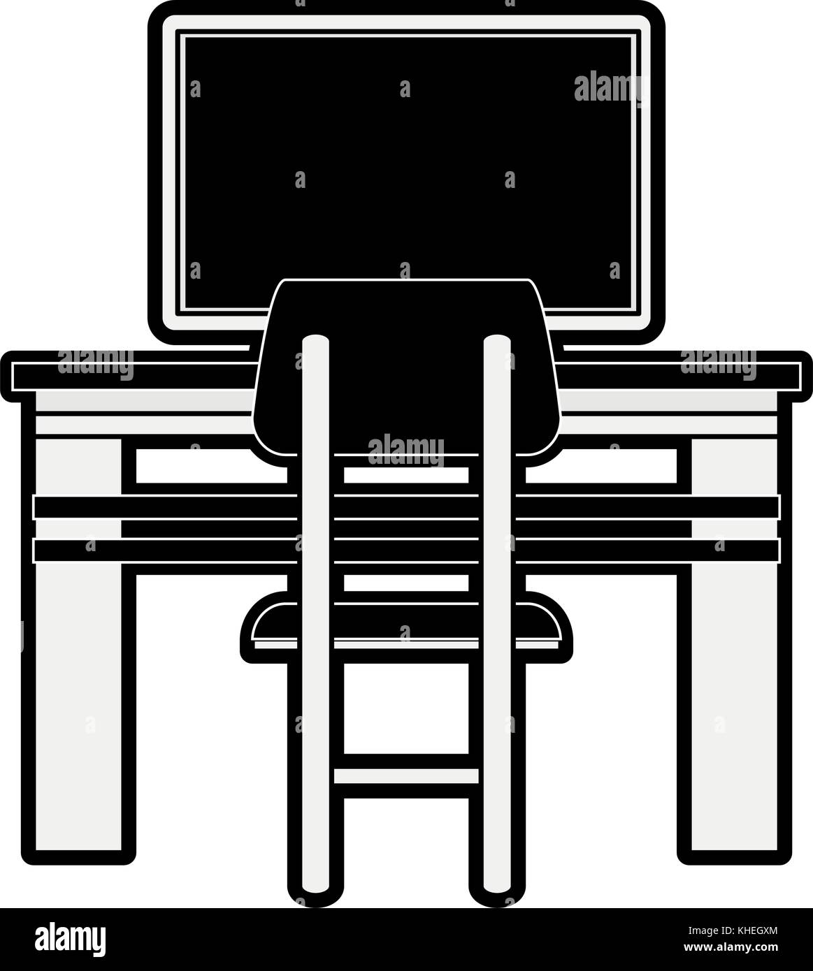 Pc desk chair Stock Vector Images - Alamy
