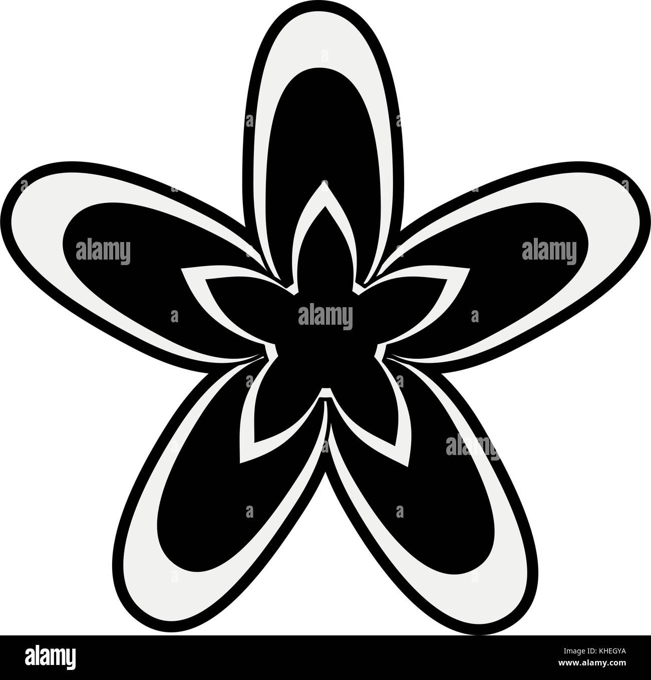 Beautiful flower symbol Stock Vector Image & Art - Alamy