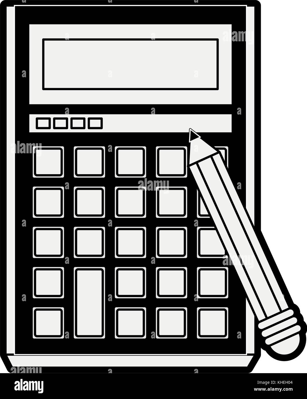 Calculator and pencil Stock Vector Image & Art - Alamy
