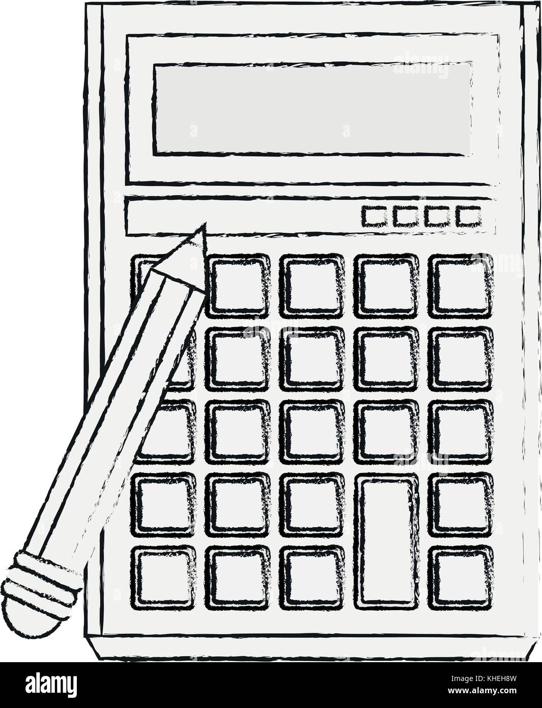 Calculator and pencil Stock Vector Image & Art - Alamy