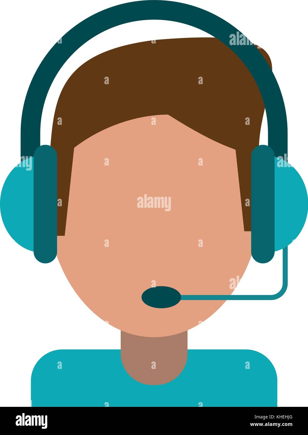 Man call center Stock Vector Image & Art - Alamy