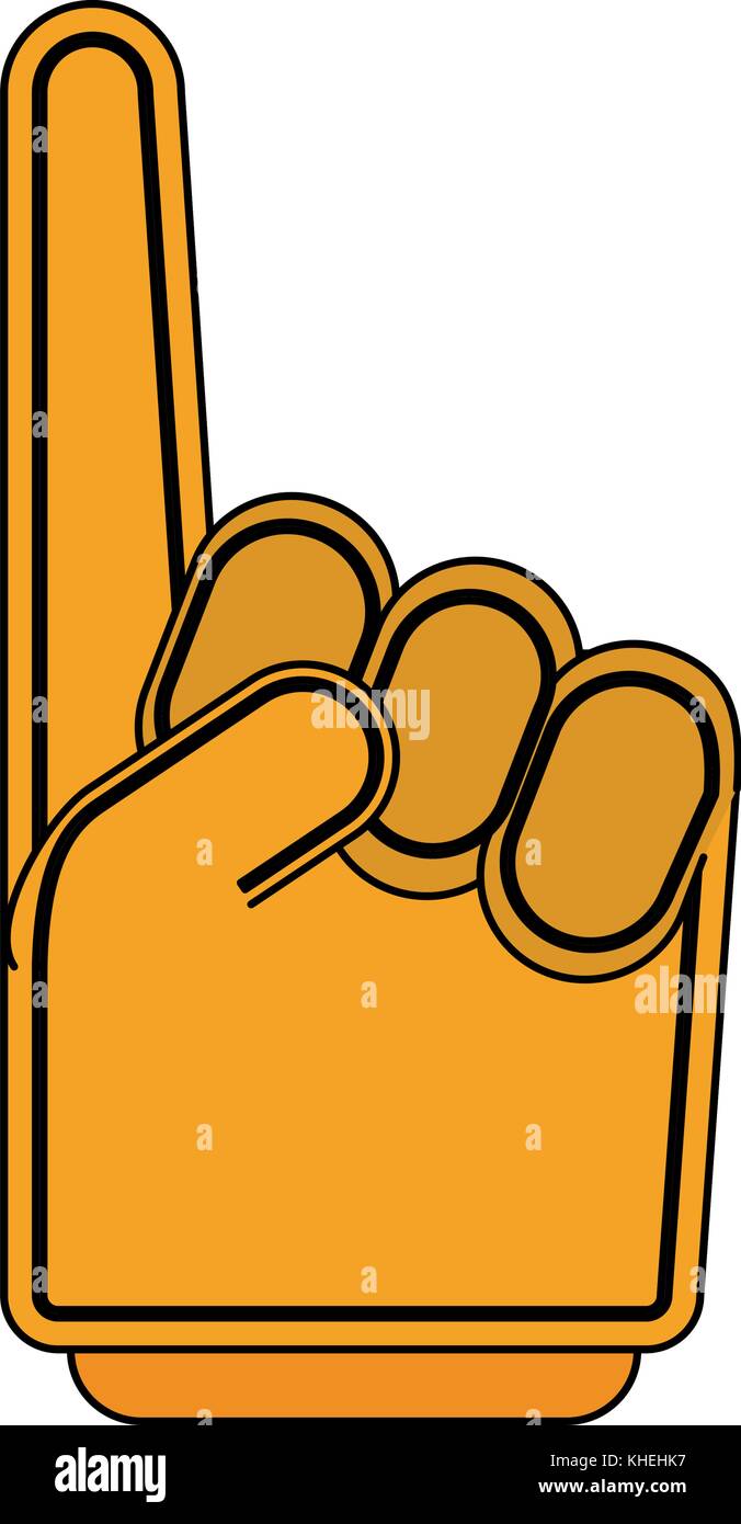 Number one finger foam Stock Vector Image & Art - Alamy