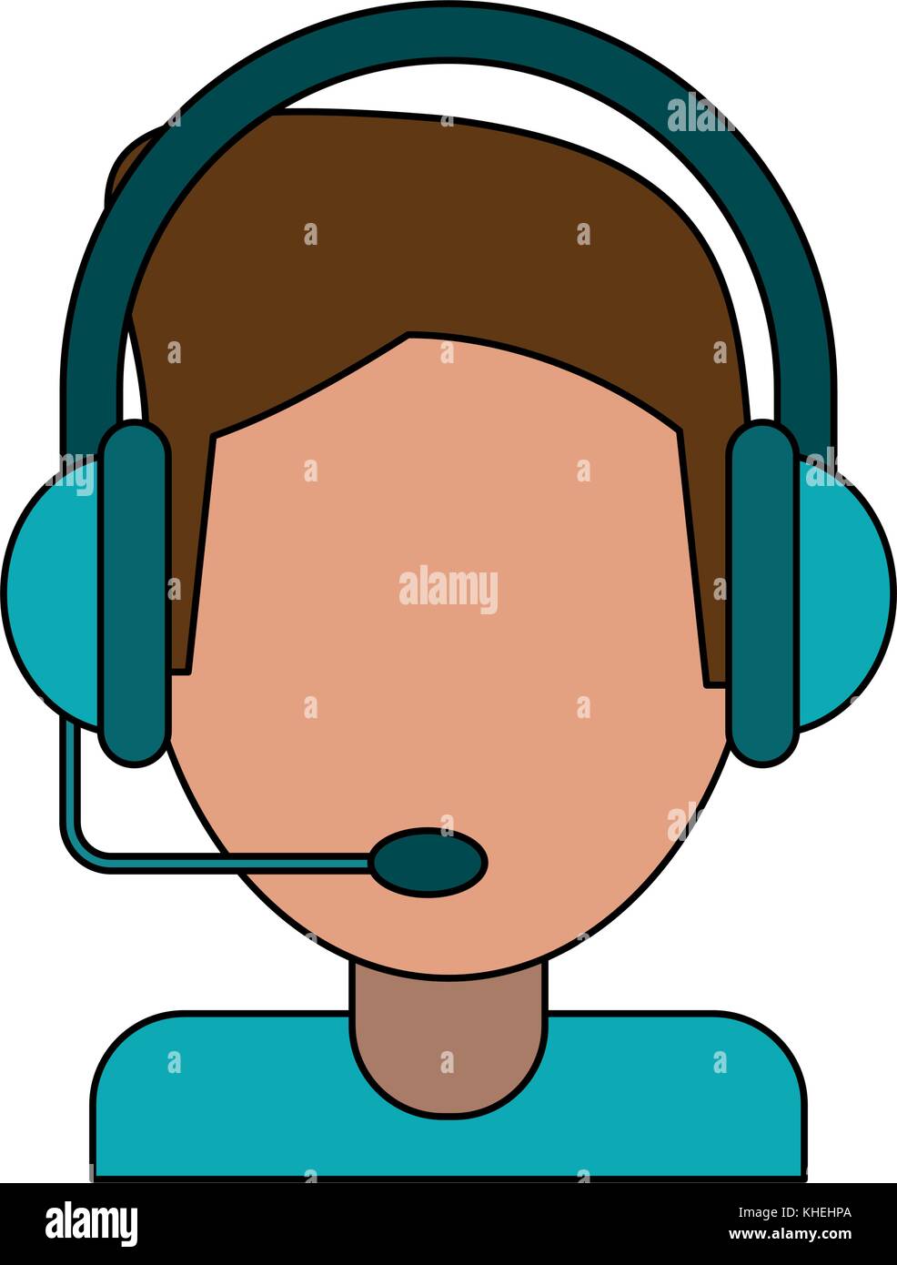 Man call center Stock Vector Image & Art - Alamy