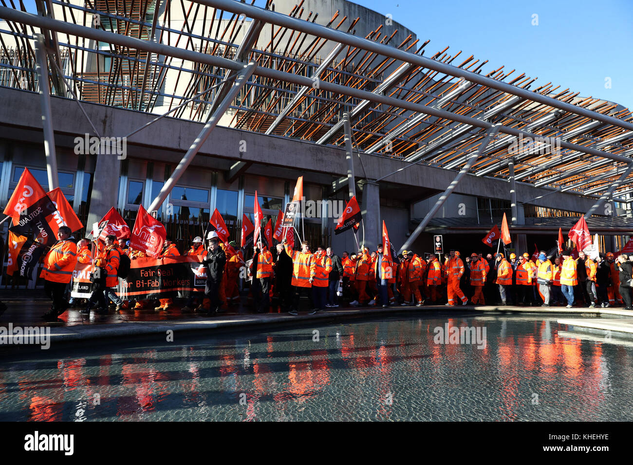 Workers from crisis-hit fabrication firm BiFab march through Edinburgh ...