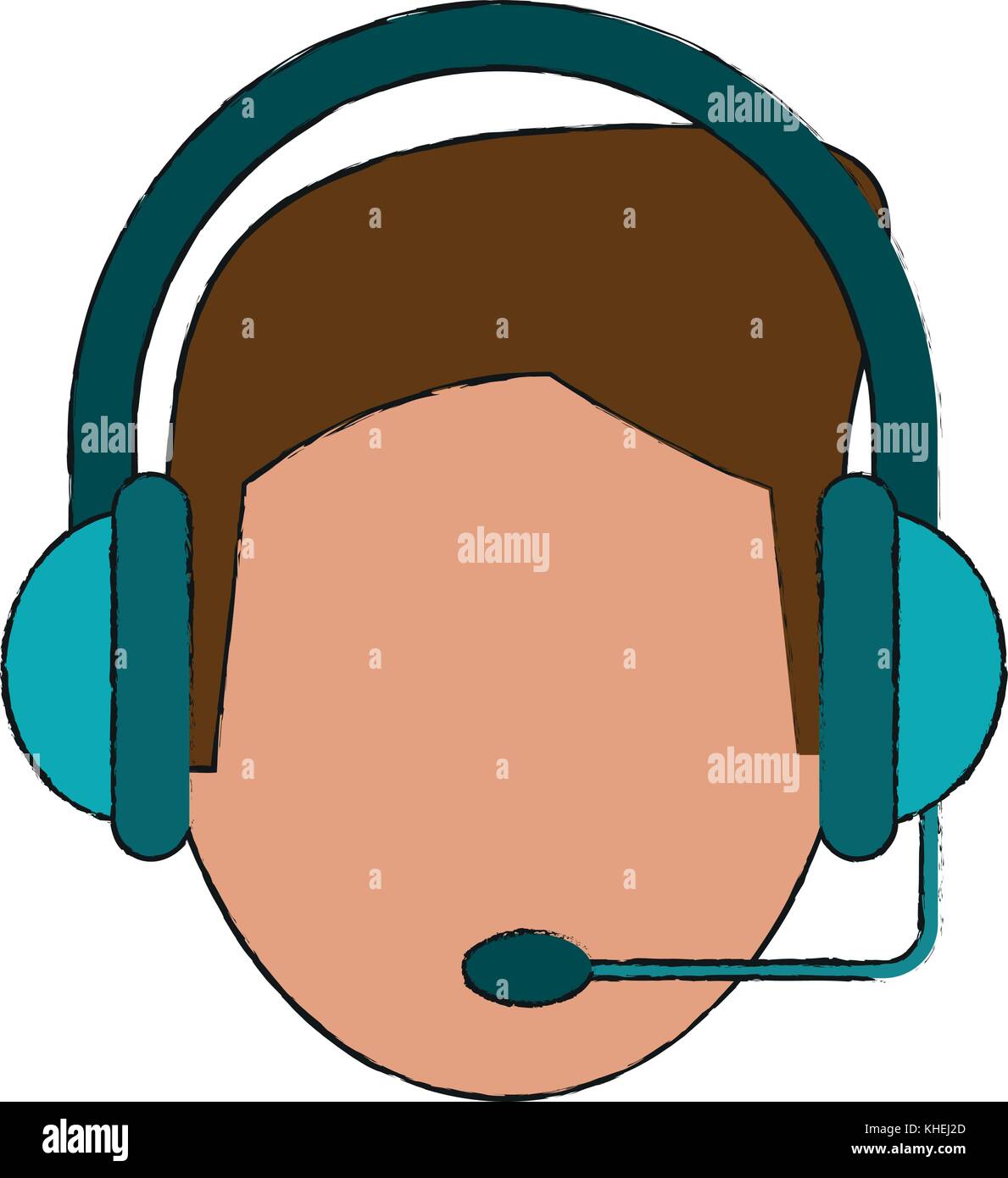 Man call center Stock Vector Image & Art - Alamy