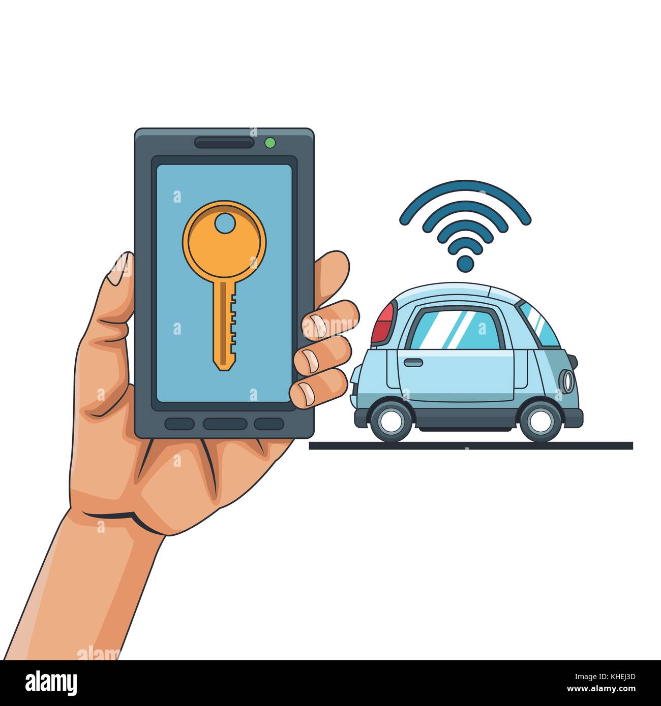 Smart key car Stock Vector Images - Alamy