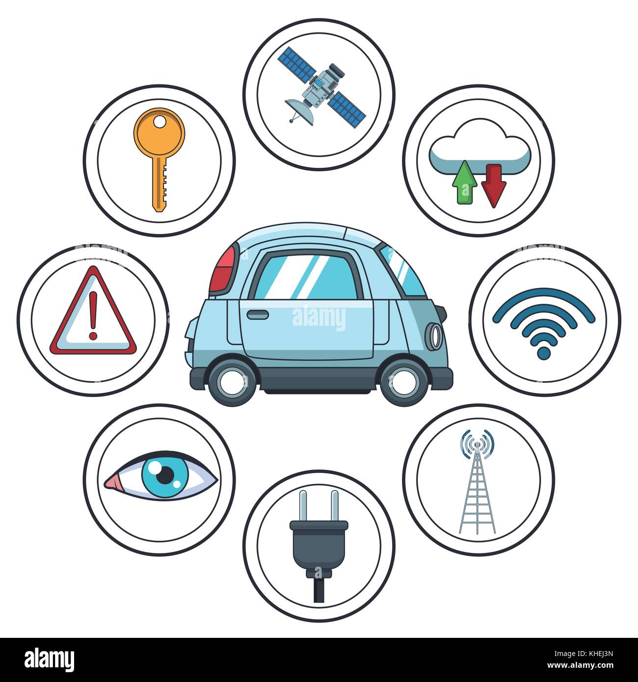Smart car key auto Stock Vector Images - Alamy