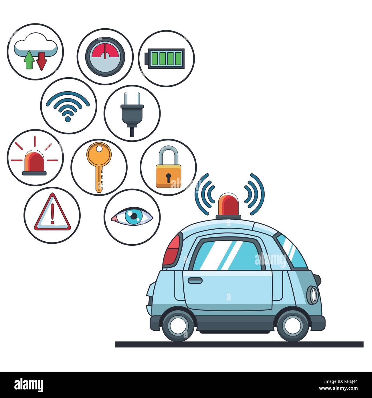 Smart car key auto Stock Vector Images - Alamy