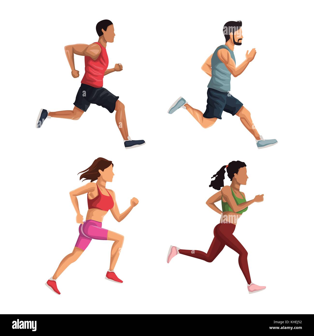 People running icons Stock Vector Image & Art - Alamy