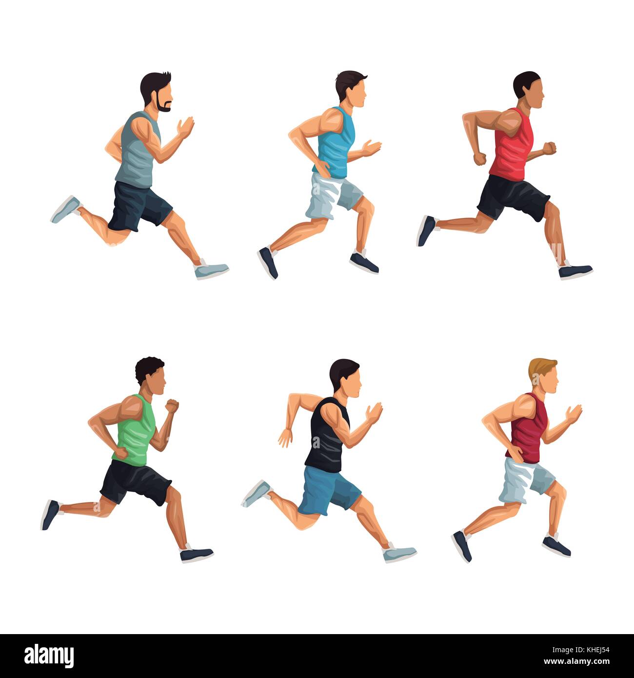 People running icons Stock Vector Image & Art - Alamy